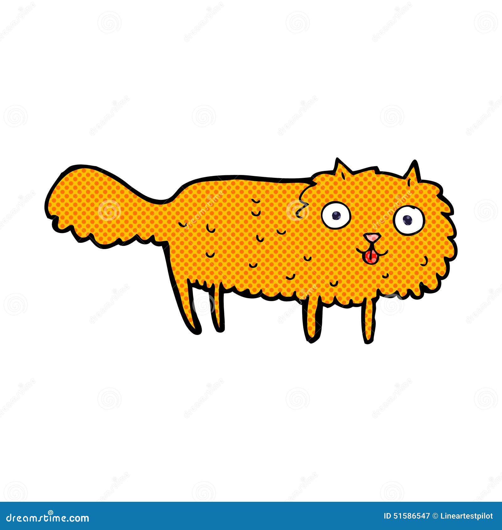 Comic cartoon furry cat stock illustration. Illustration of drawn ...