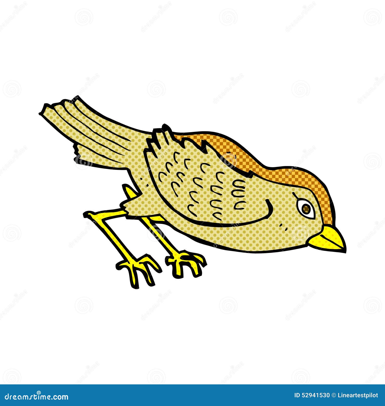 Comic cartoon garden bird stock illustration. Illustration of drawing ...