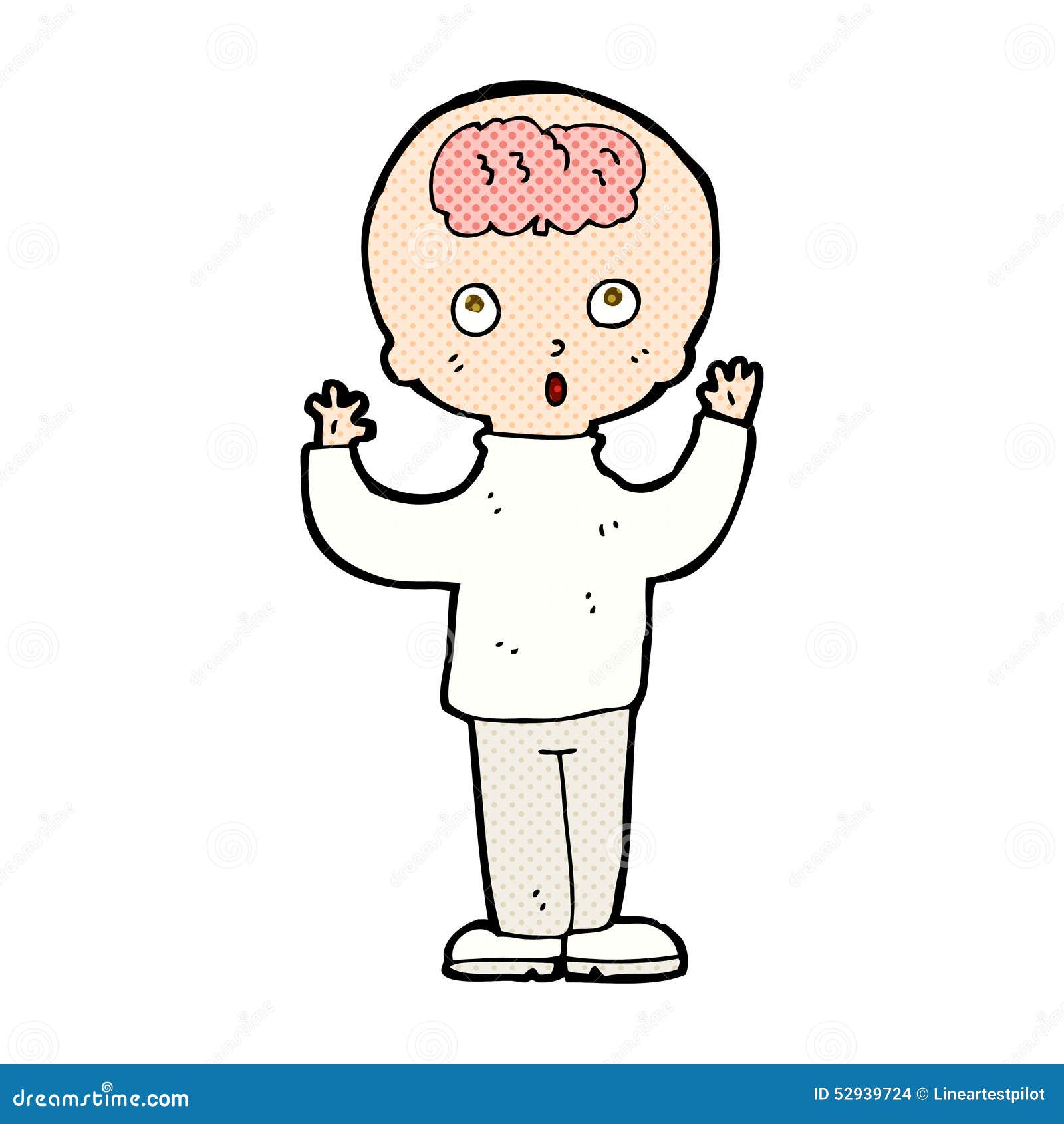 Comic cartoon genius stock illustration. Illustration of intelligent ...