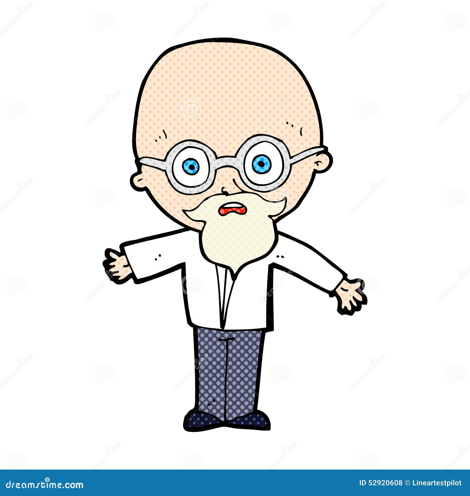 Genius Scientist Vector Character Set. Old Inventor Or Professor ...