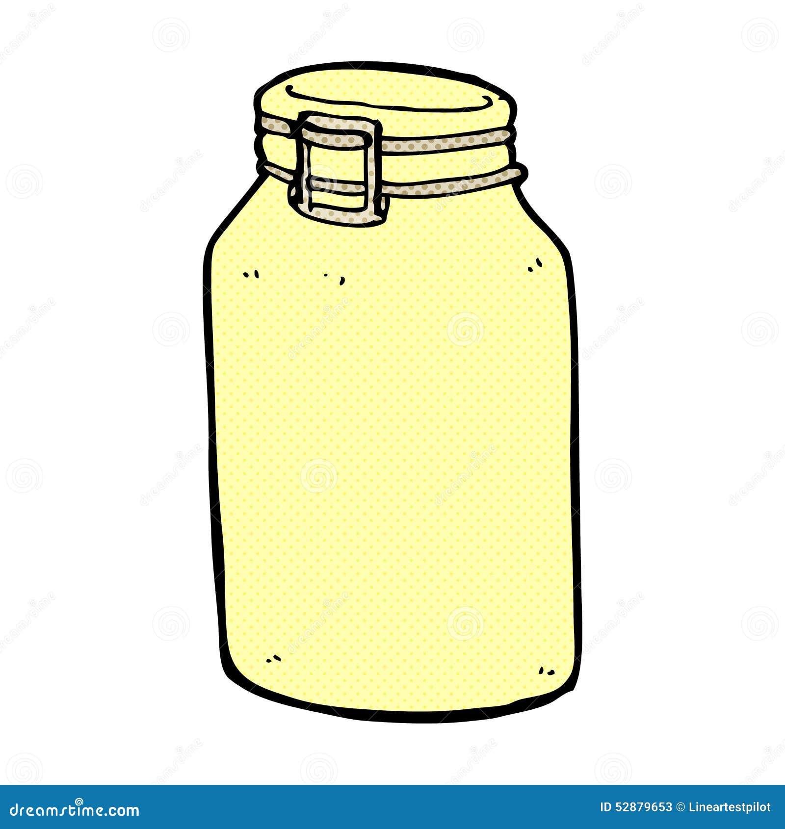 Comic cartoon glass jar stock illustration. Illustration of retro ...