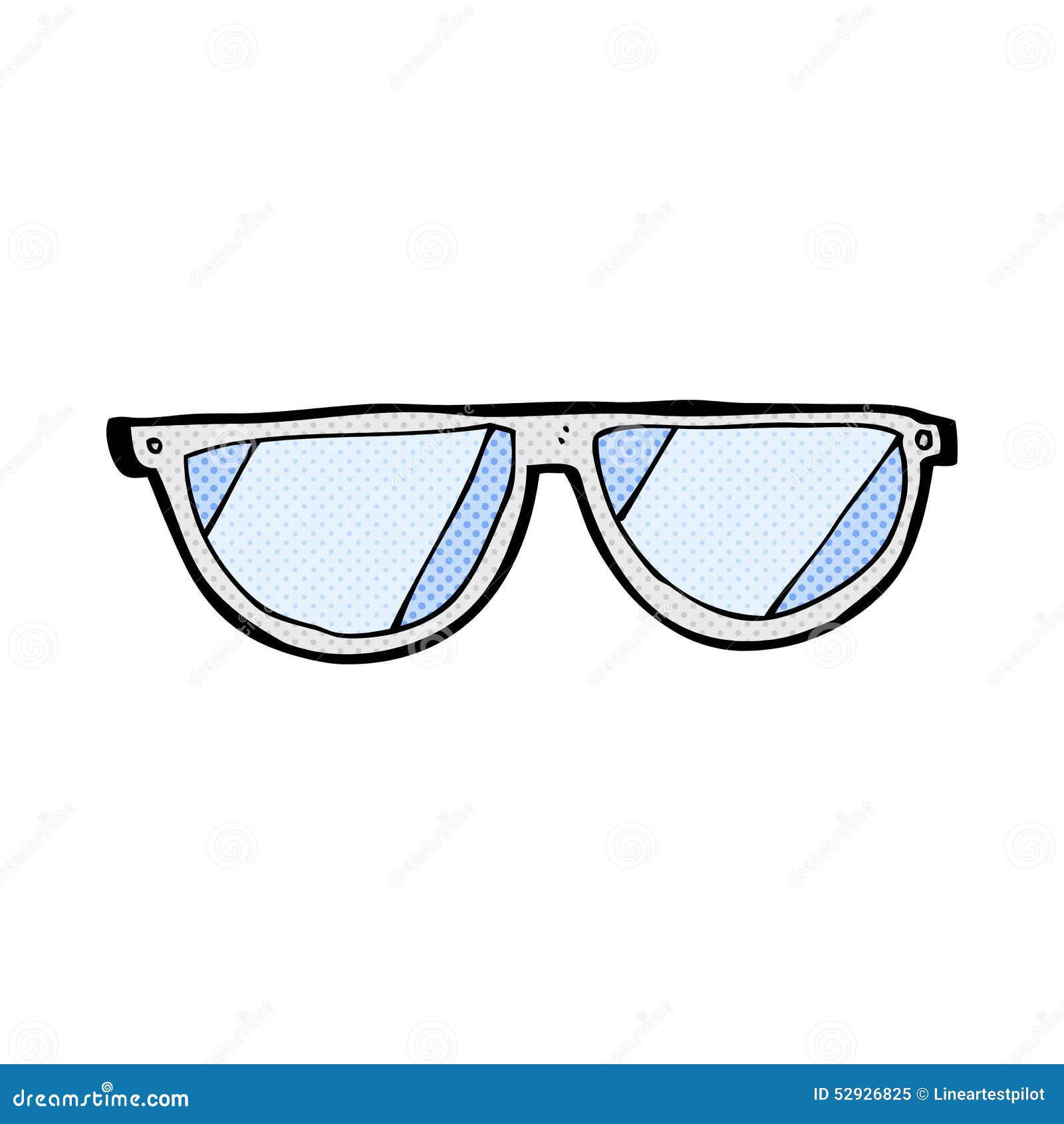 Comic cartoon glasses stock illustration. Illustration of clip - 52926825