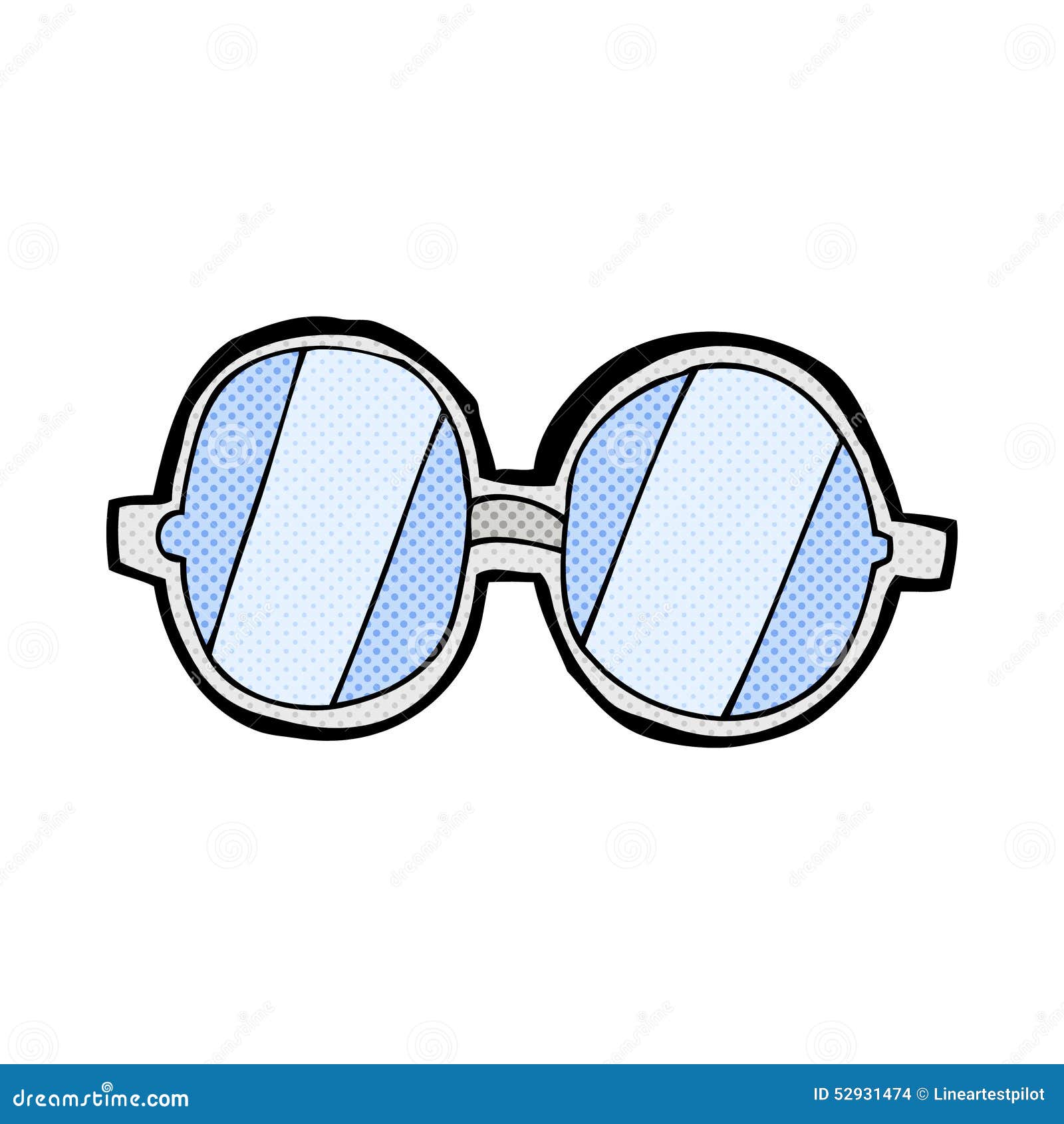 Comic cartoon glasses stock illustration. Illustration of spectacles ...