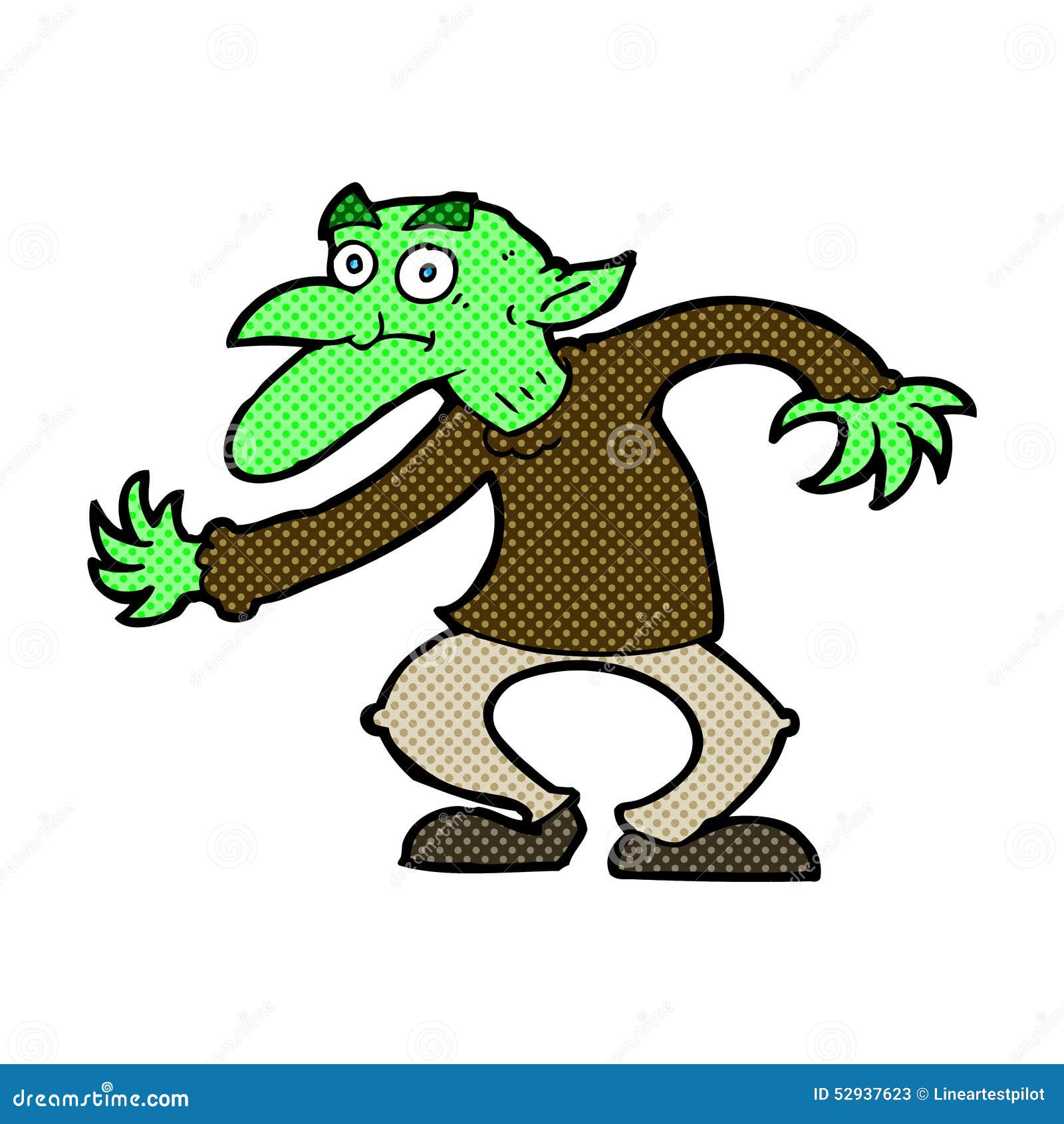 Comic cartoon goblin stock illustration. Illustration of male - 52937623