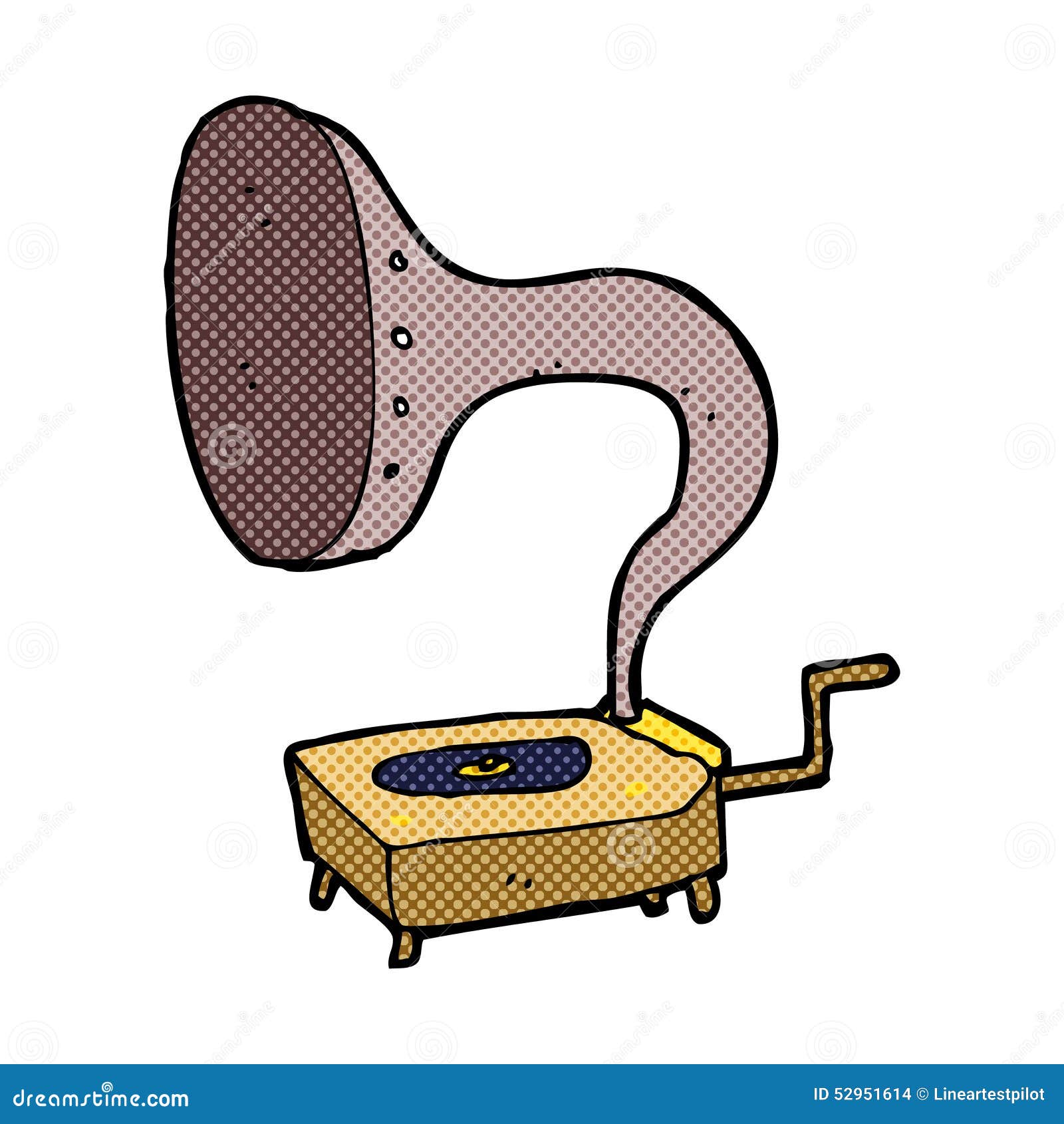 Comic cartoon gramophone stock illustration. Illustration of retro ...