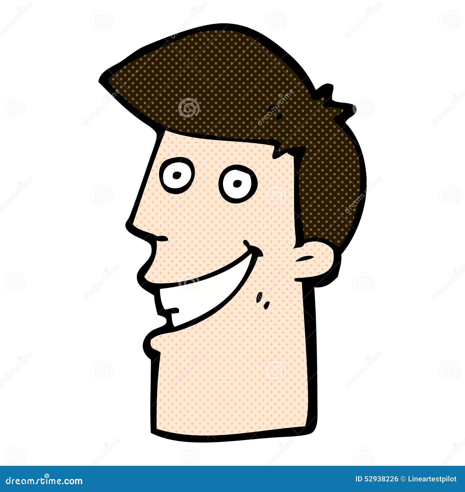 Comic cartoon grinning man stock illustration. Illustration of clip ...