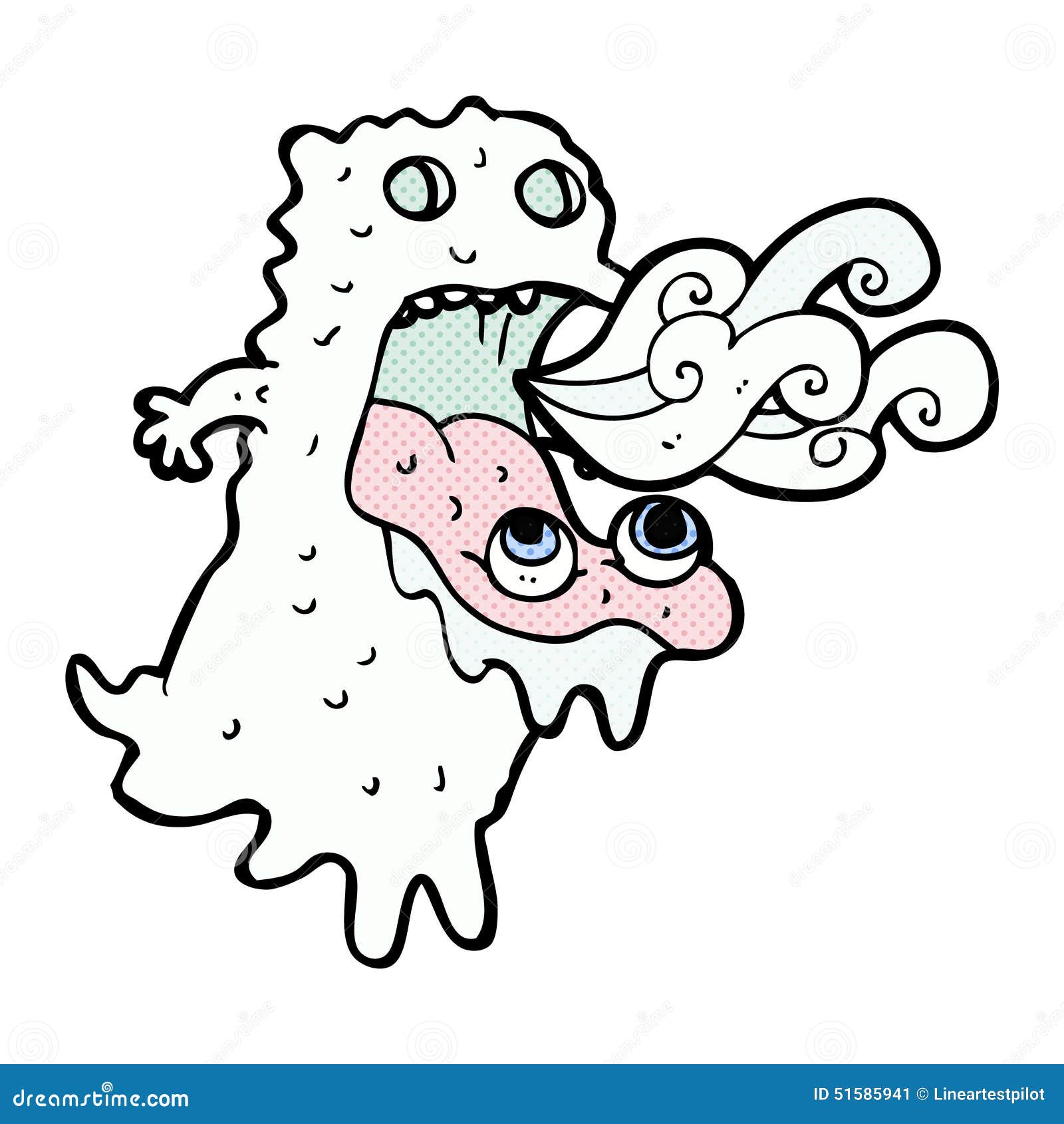 Comic cartoon gross ghost stock illustration. Illustration of book ...