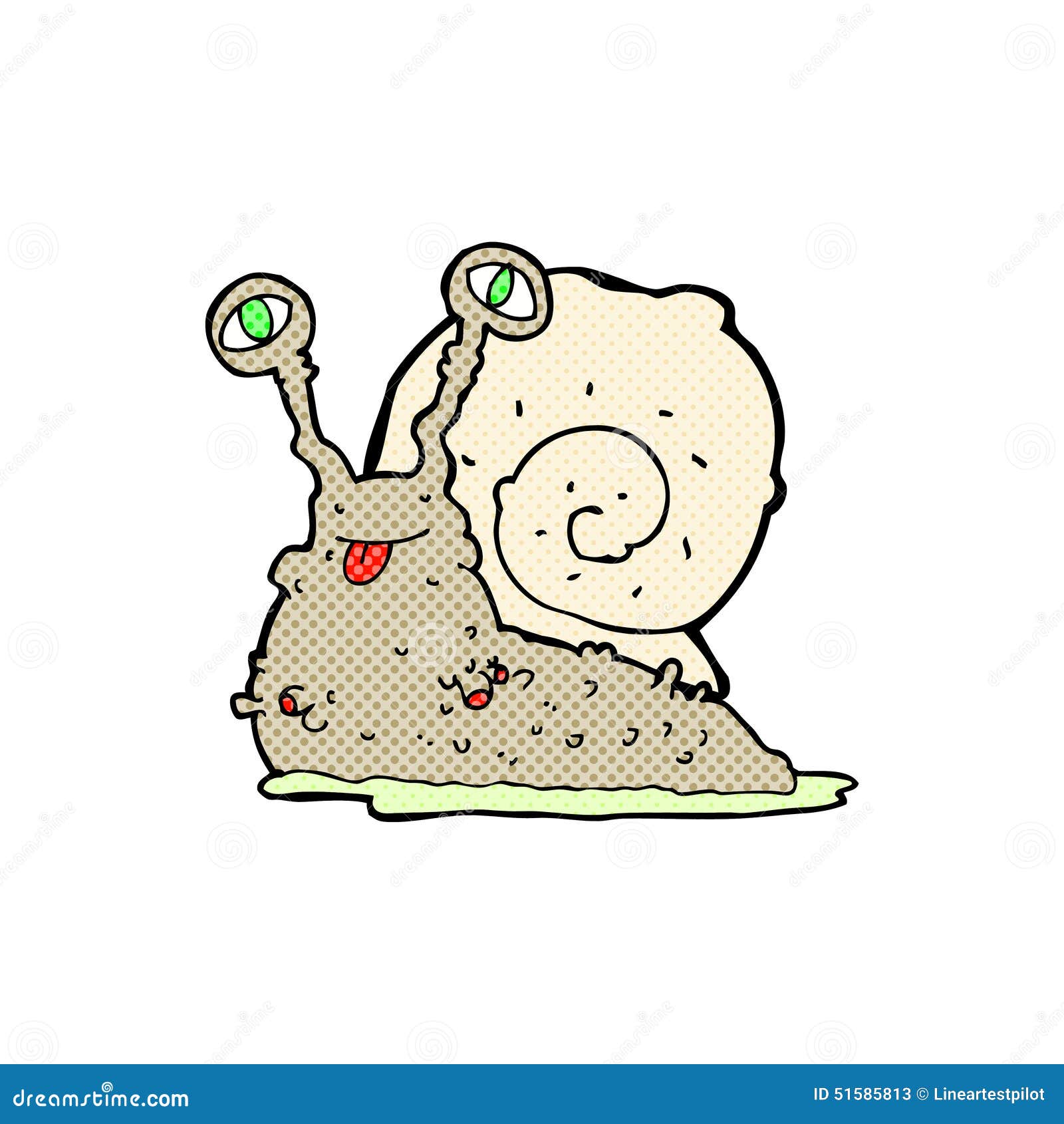 Comic cartoon gross slug stock illustration. Illustration of drawn ...