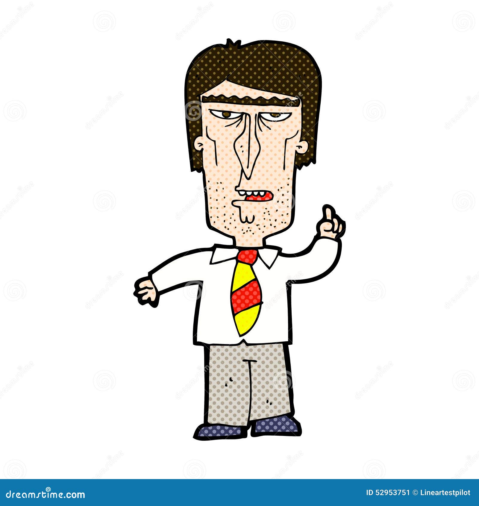Grumpy Boss Vector Illustration | CartoonDealer.com #64122960