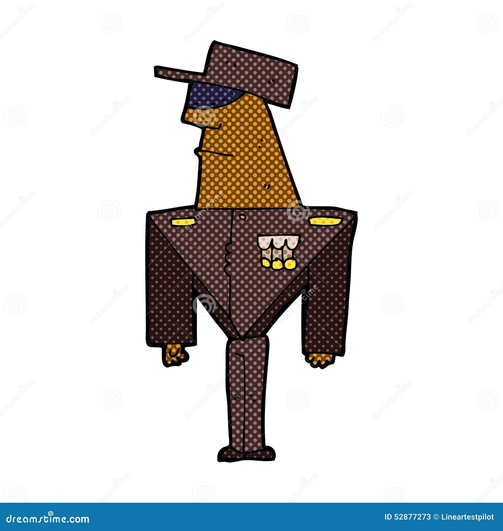 Comic cartoon guard stock illustration. Illustration of funny - 52877273