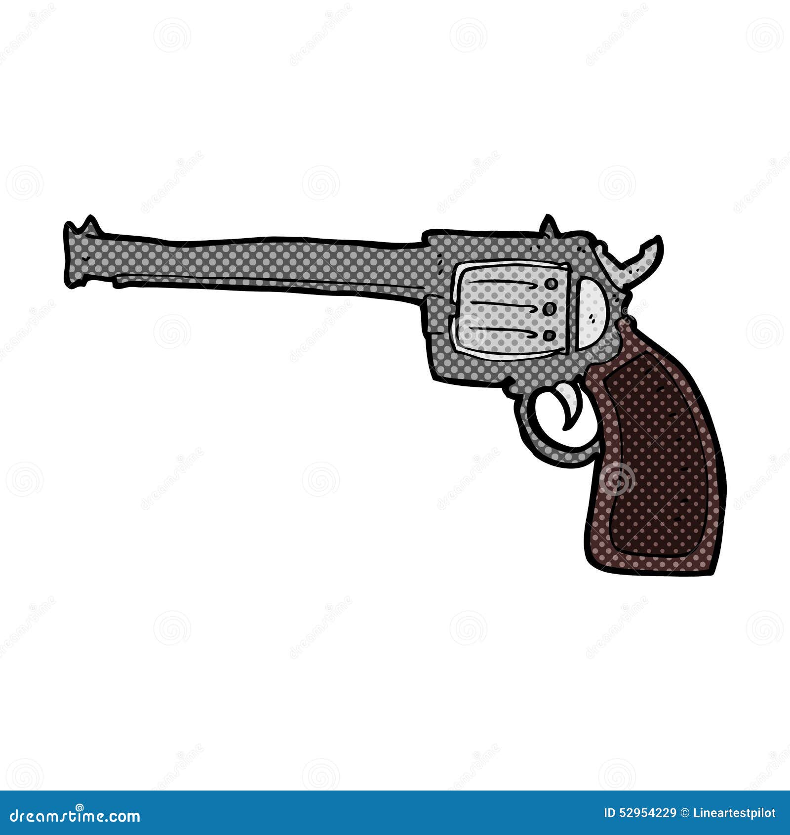 Comic cartoon gun stock illustration. Illustration of line - 52954229