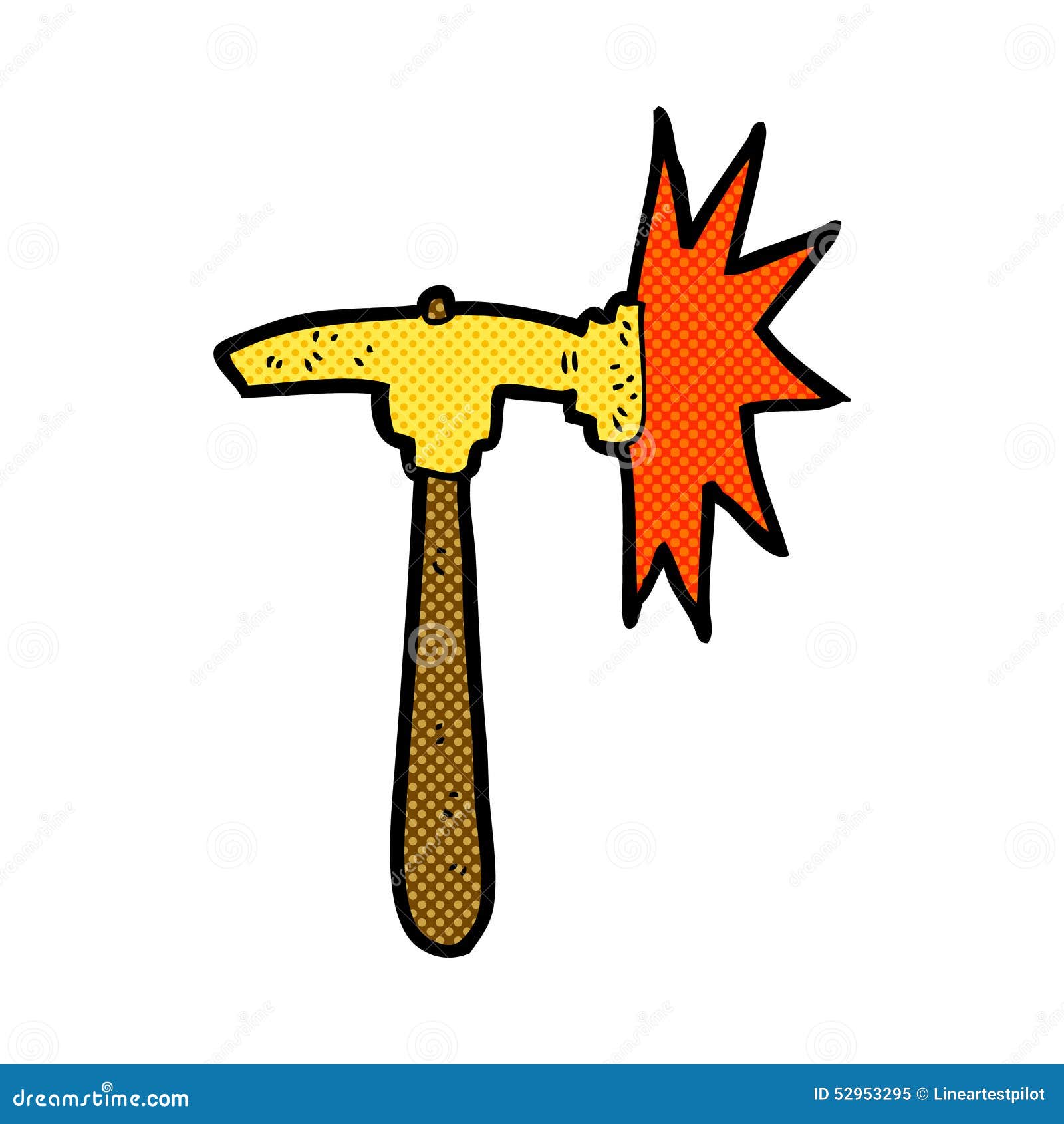 Comic cartoon hammer stock illustration. Illustration of character ...