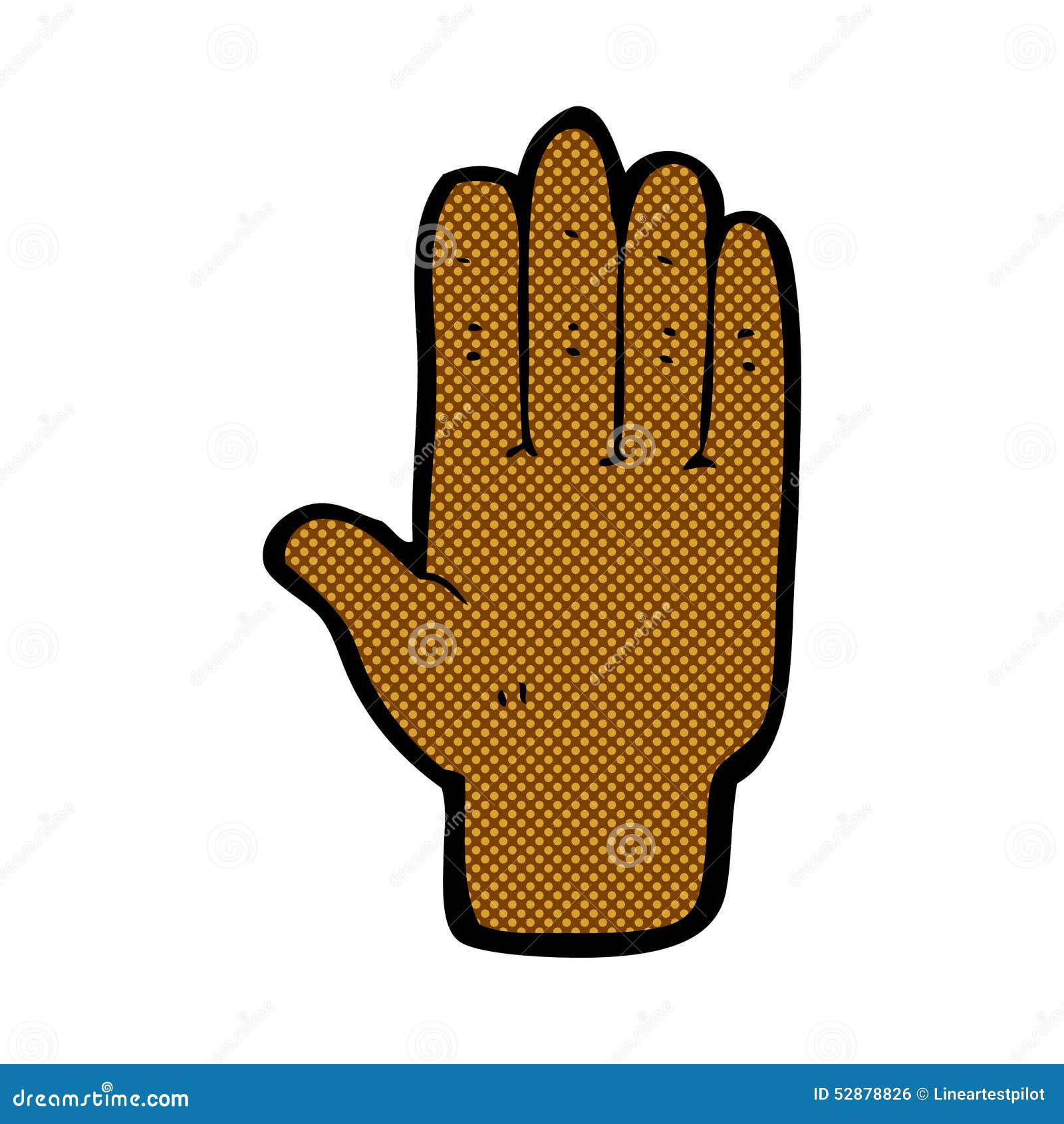 Comic cartoon hand stock illustration. Illustration of drawing - 52878826