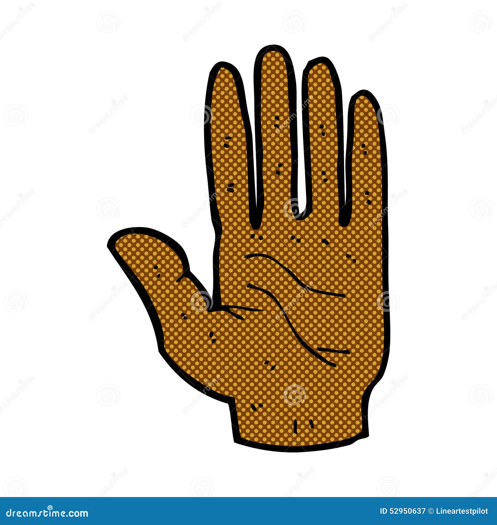 Comic cartoon hand stock illustration. Illustration of drawn - 52950637