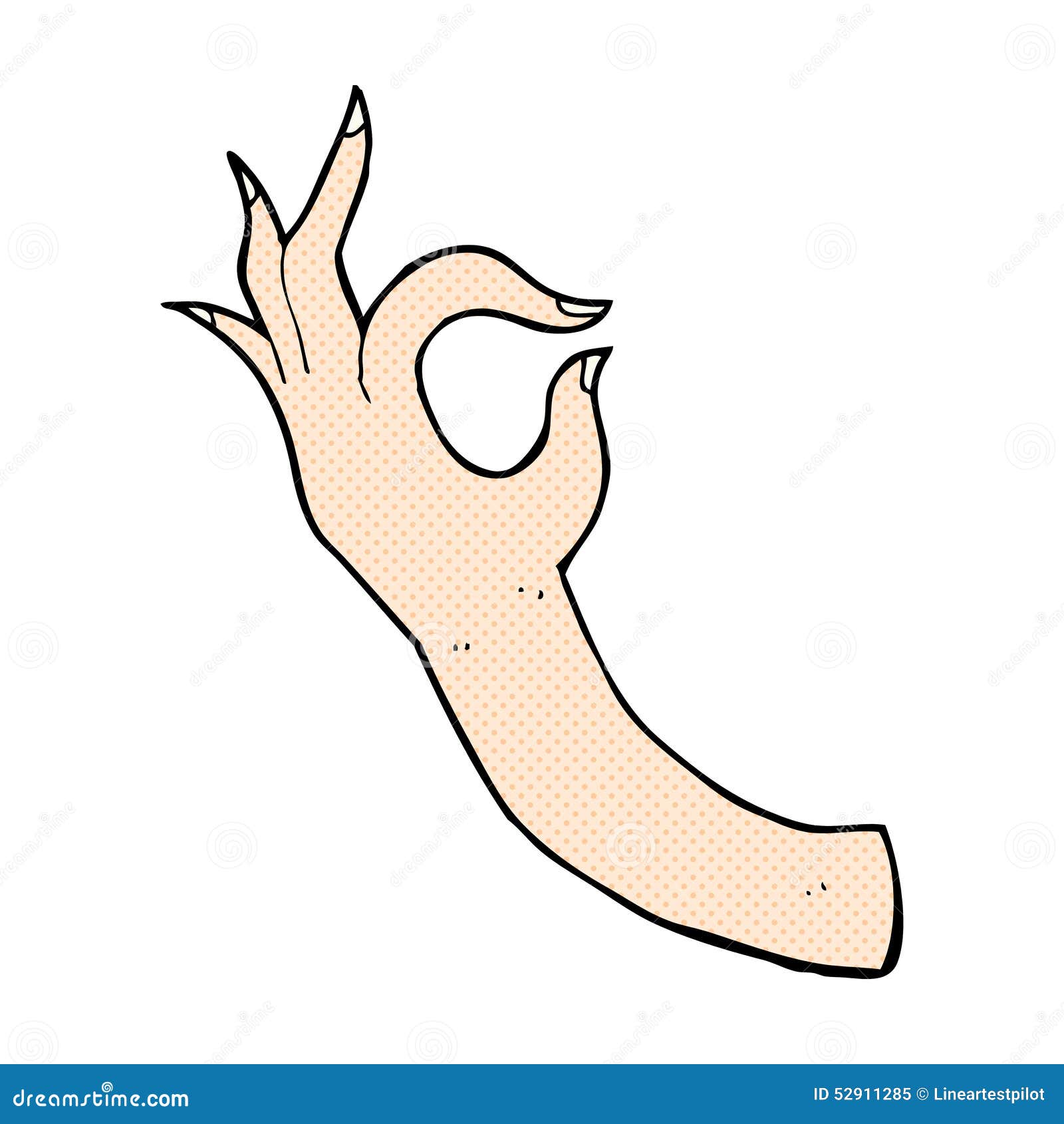 Comic cartoon hand symbol stock illustration. Illustration of excellent ...