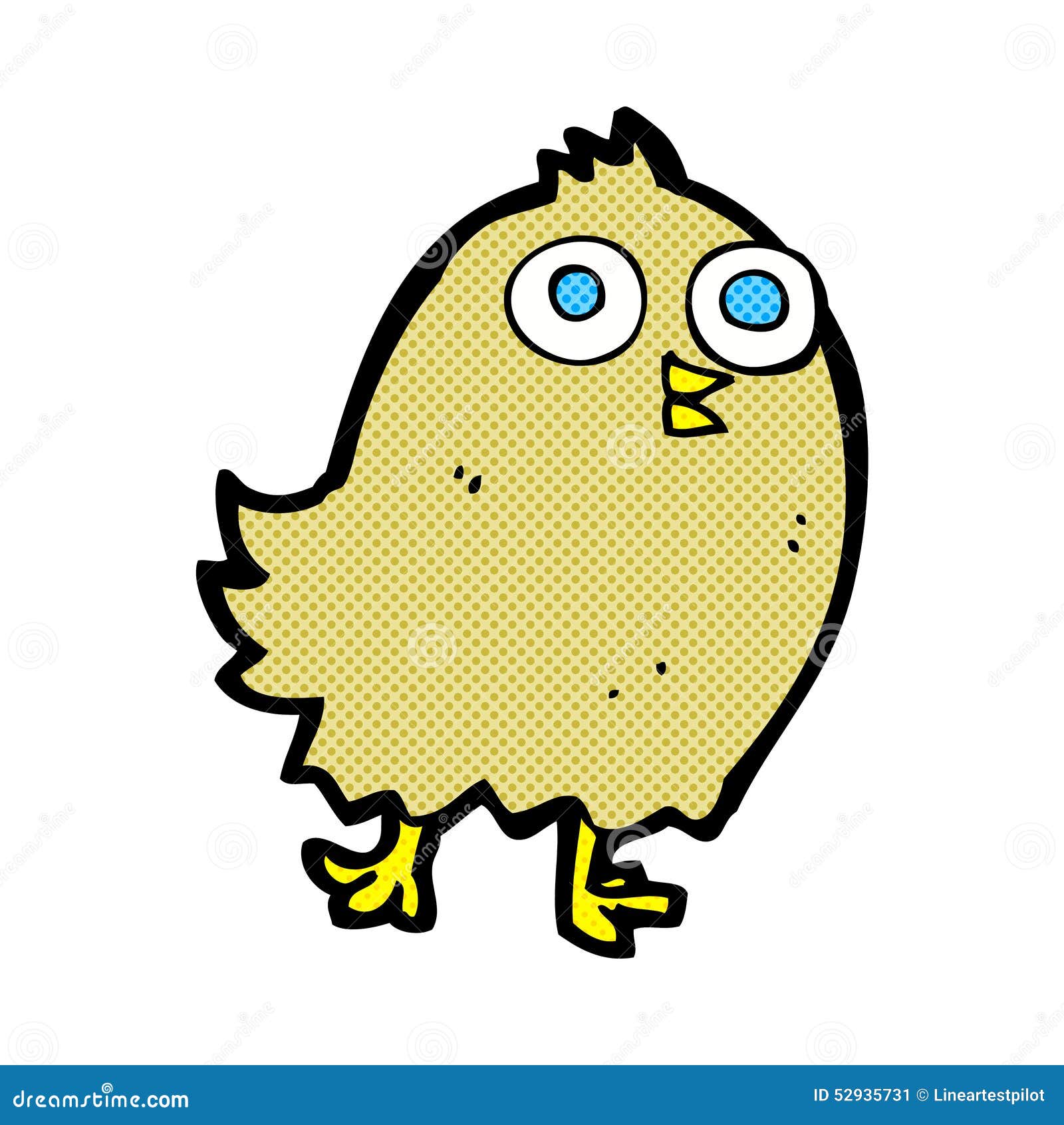 Comic cartoon happy bird stock illustration. Illustration of comic ...