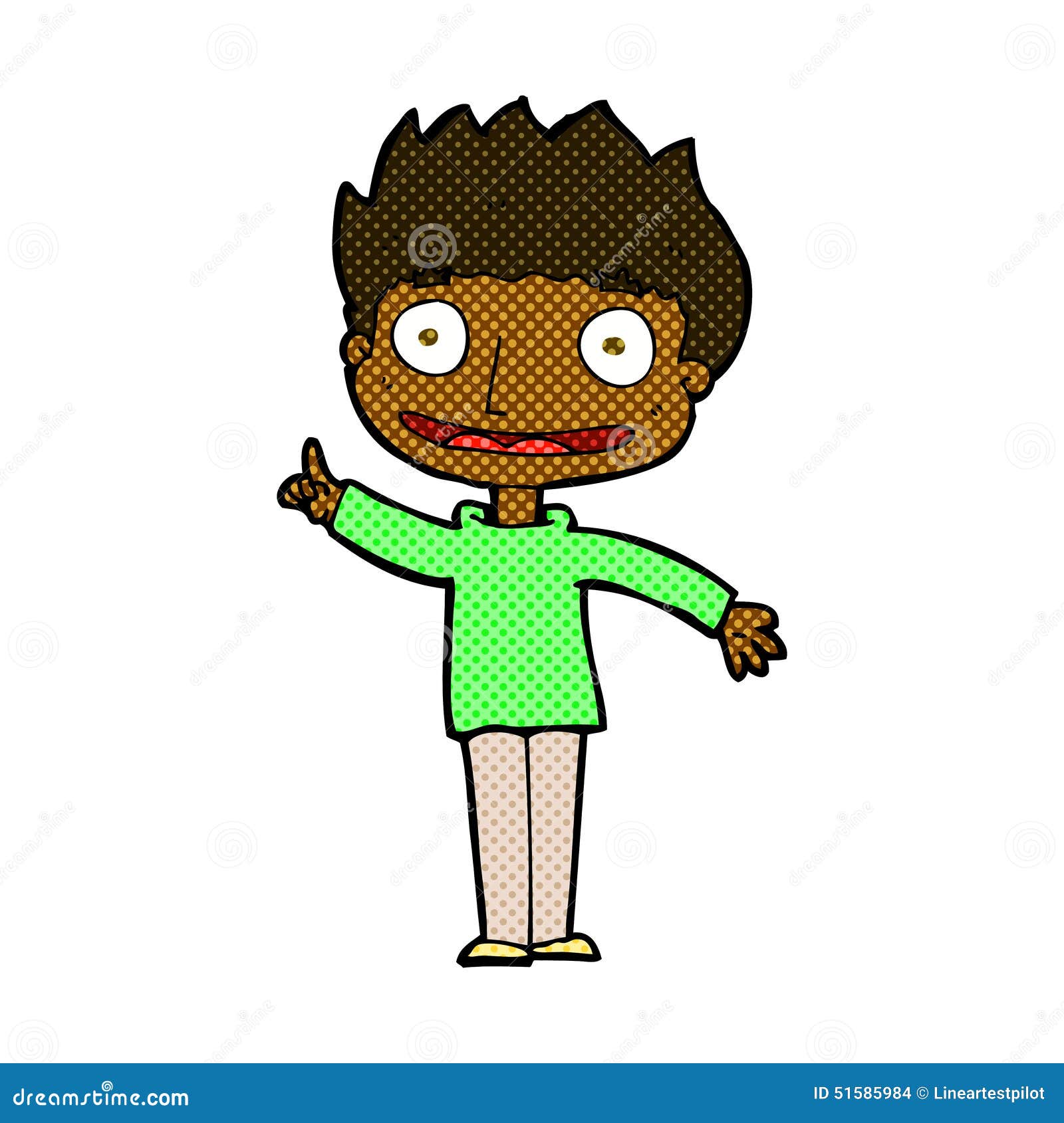 Comic cartoon happy boy stock illustration. Illustration of print ...