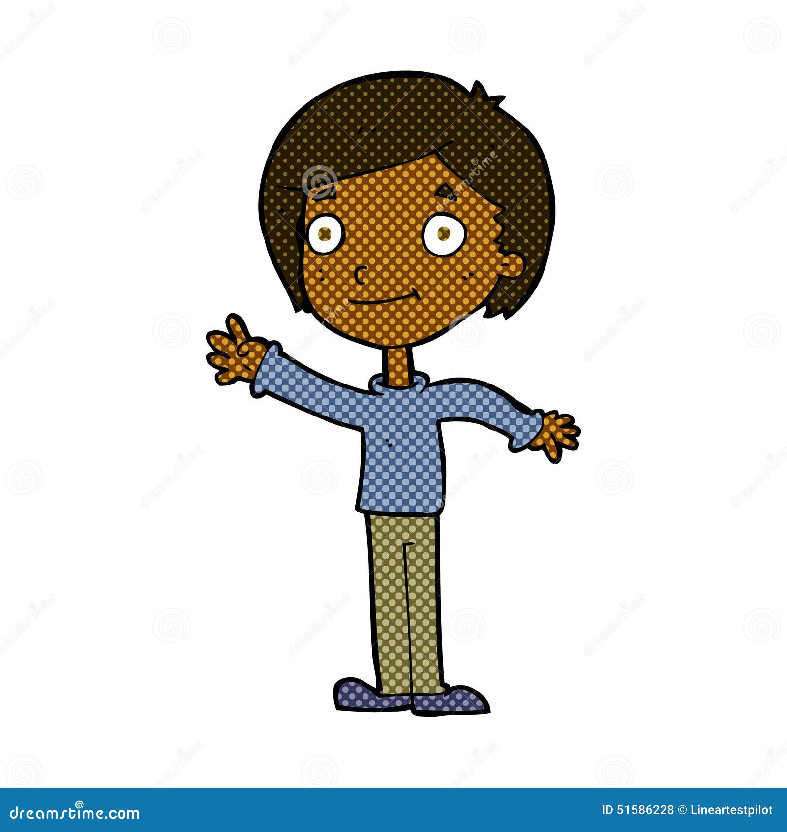 Comic cartoon happy boy stock illustration. Illustration of silly ...