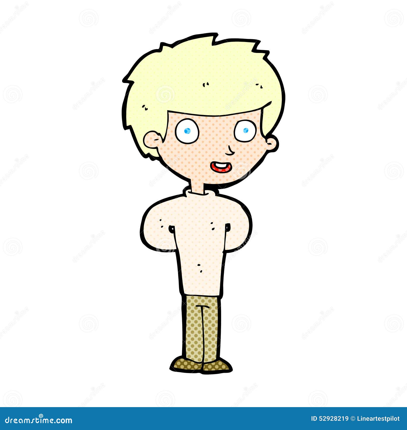 Comic cartoon happy boy stock illustration. Illustration of funny ...