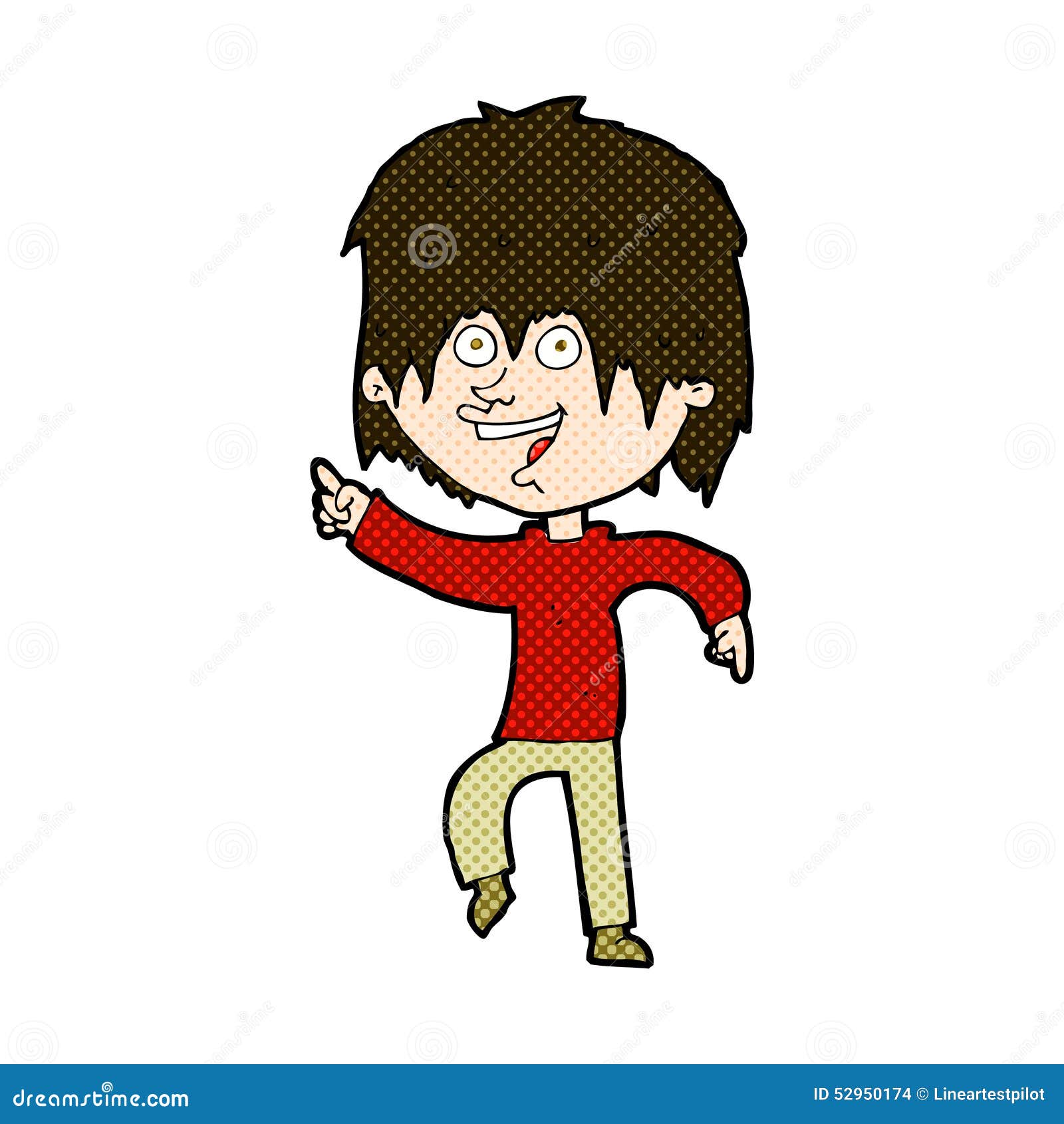 Comic cartoon happy boy stock illustration. Illustration of cartoon ...