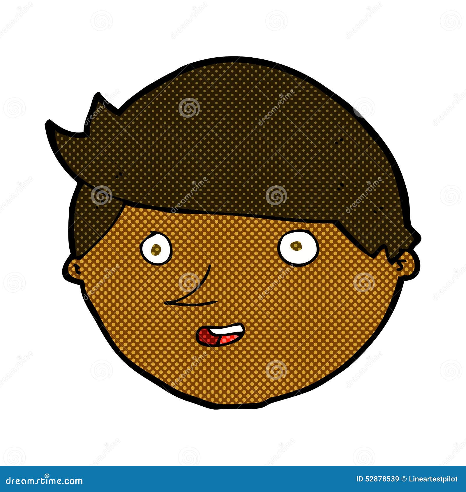 Comic cartoon happy face stock illustration. Illustration of silly ...