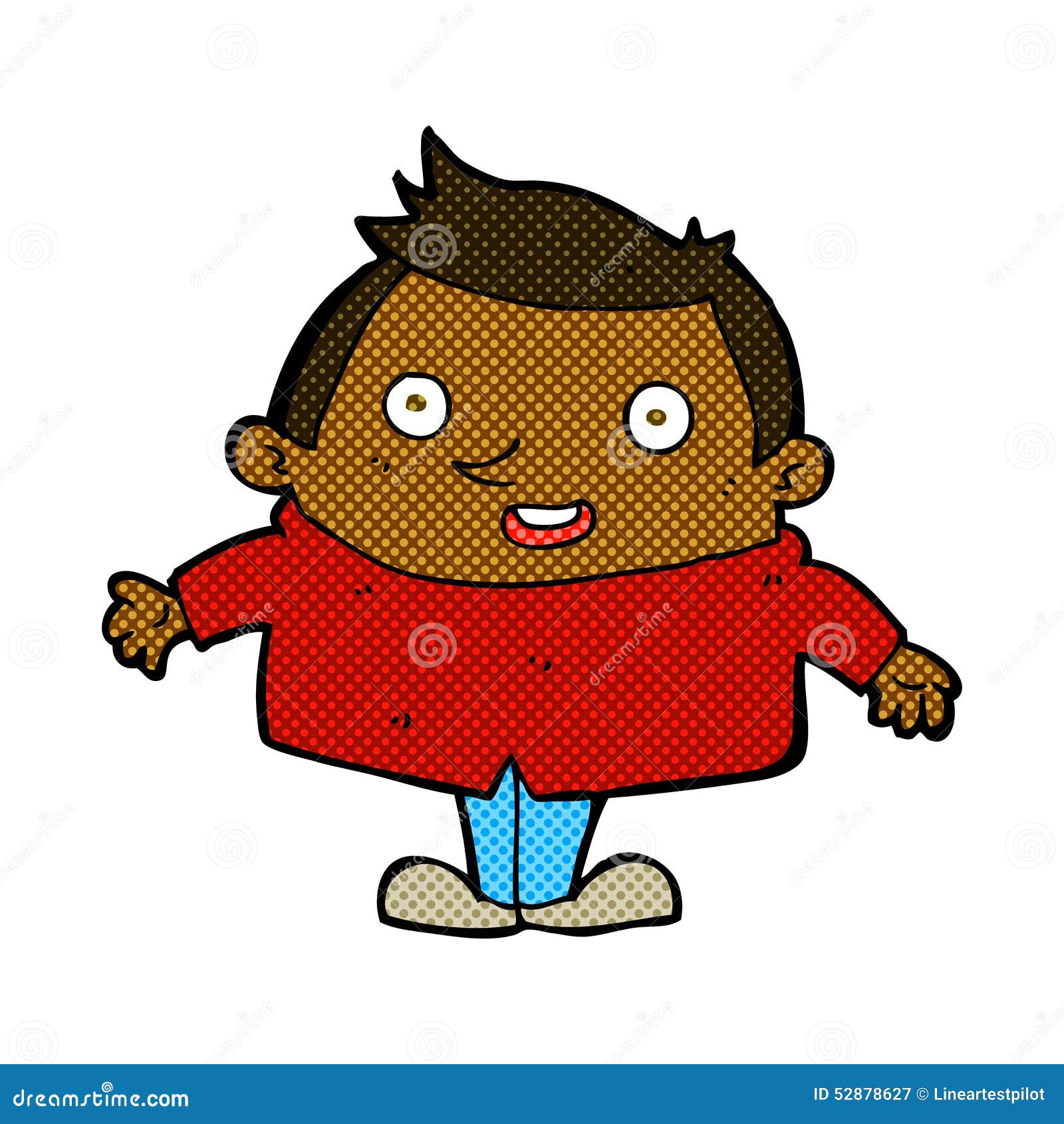 Comic cartoon happy man stock illustration. Illustration of drawing ...