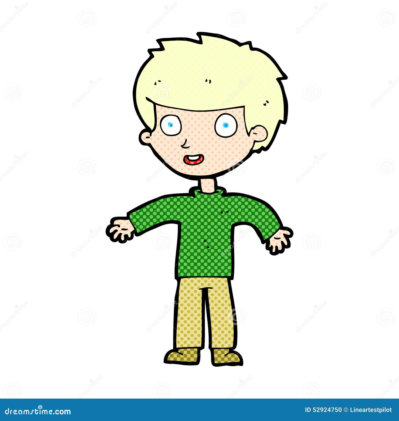 Comic cartoon happy man stock illustration. Illustration of cheerful ...