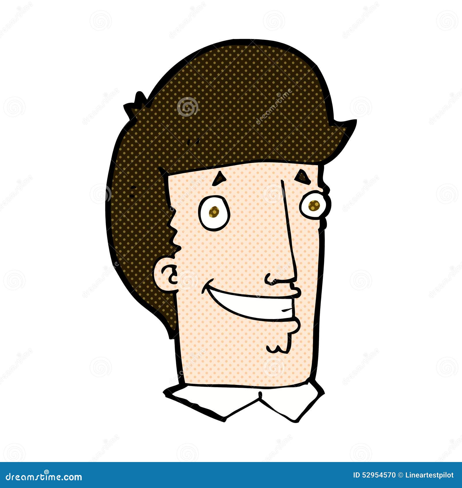 Comic cartoon happy man stock illustration. Illustration of comic ...