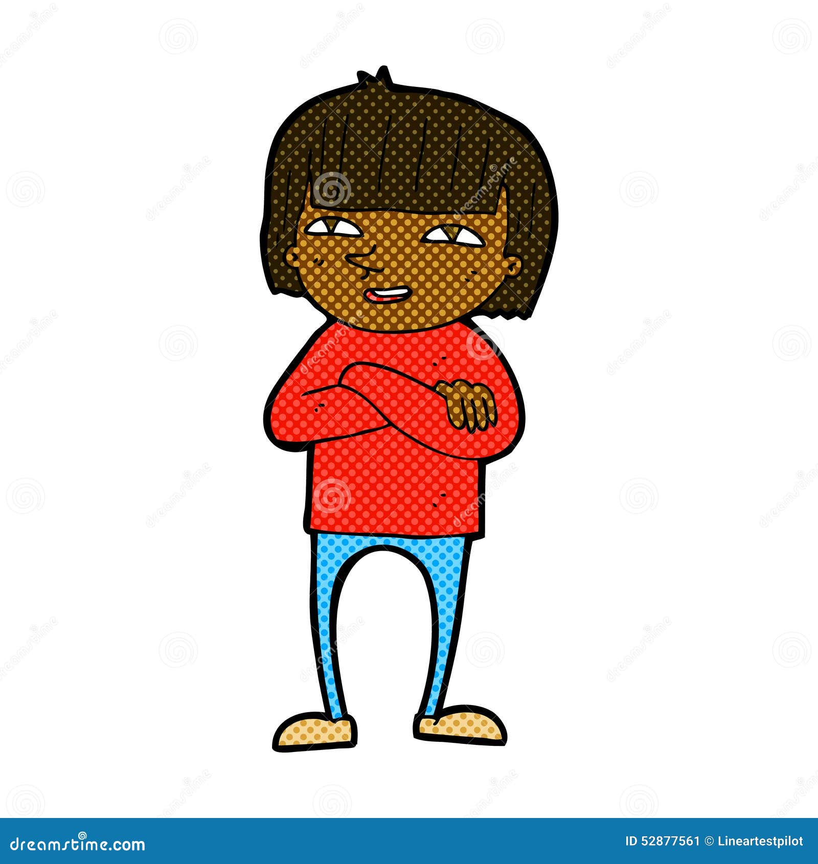 Comic cartoon happy person stock illustration. Illustration of clip ...