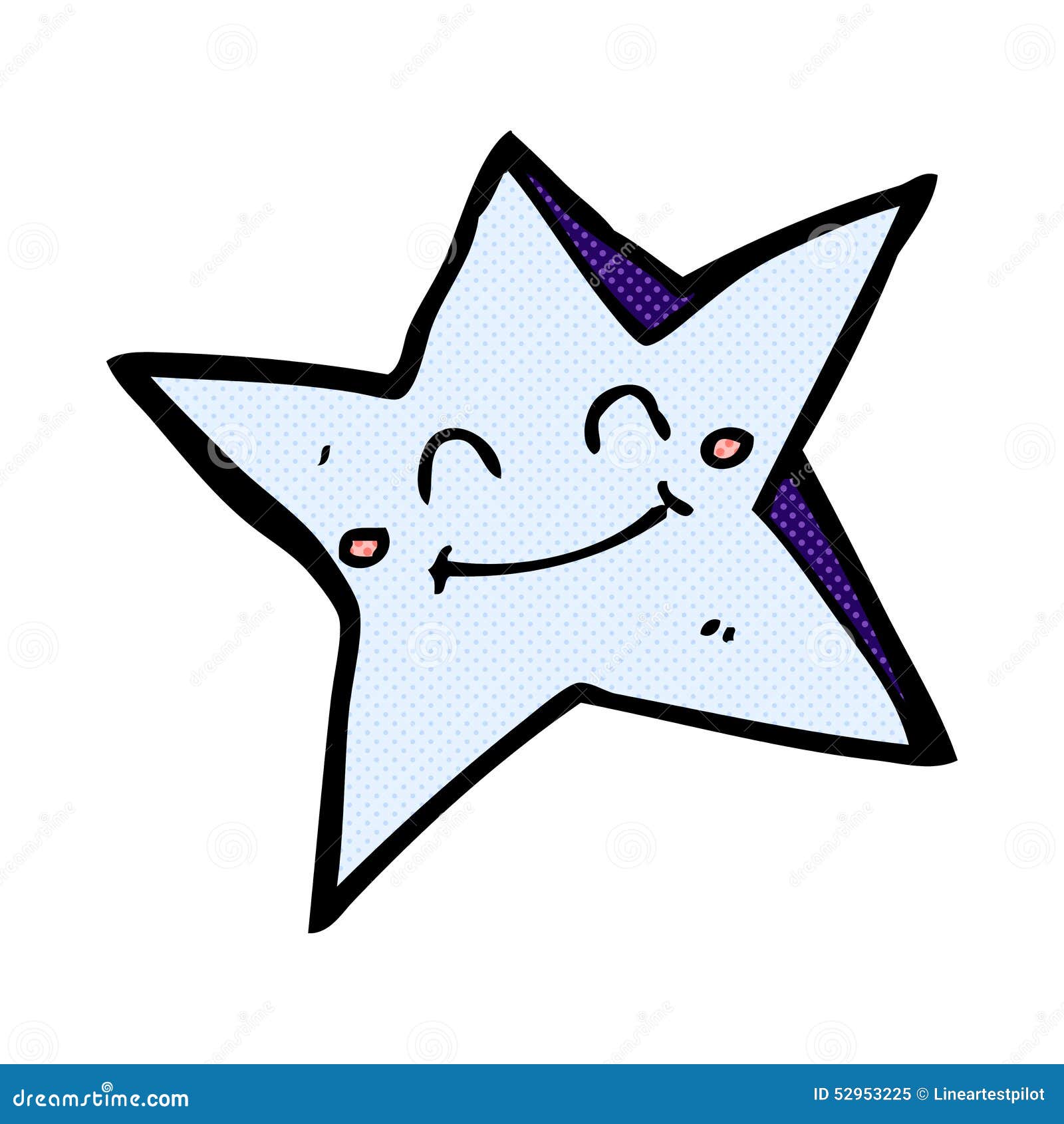 Comic Cartoon Happy Star Character Stock Illustration - Illustration of ...