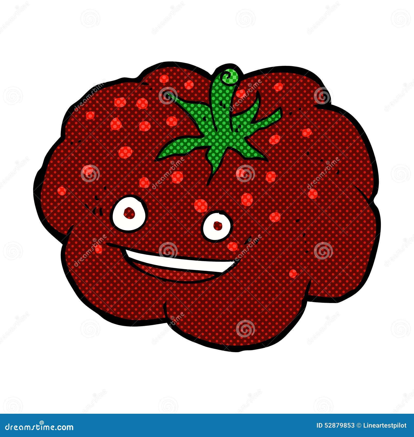 Comic cartoon happy tomato stock illustration. Illustration of print ...