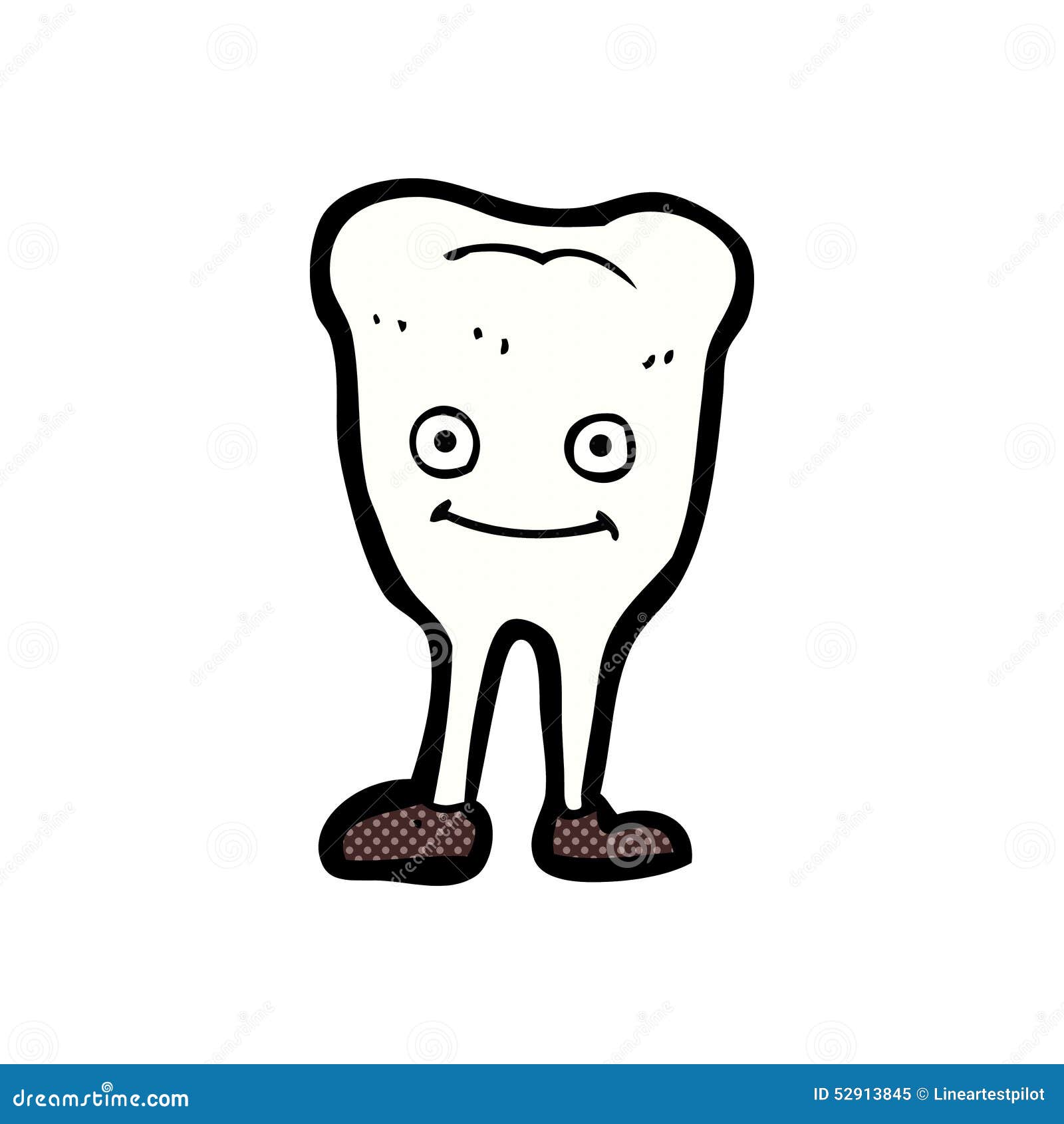 Comic cartoon happy tooth stock illustration. Illustration of character ...
