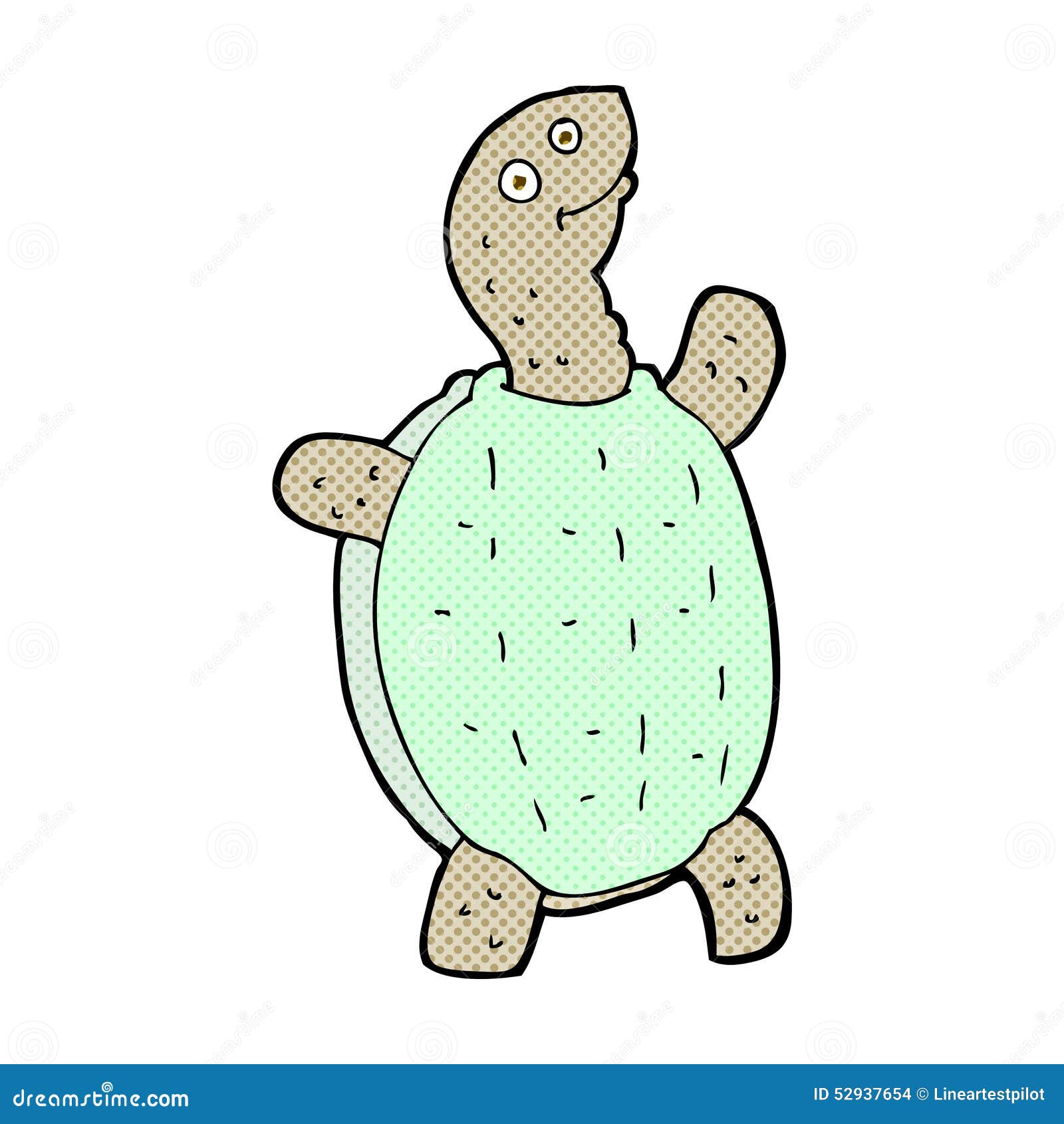 Comic cartoon happy turtle stock illustration. Illustration of retro ...