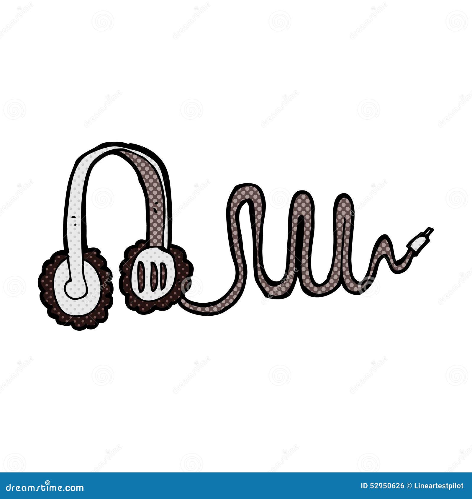 Comic cartoon headphones stock illustration. Illustration of character ...