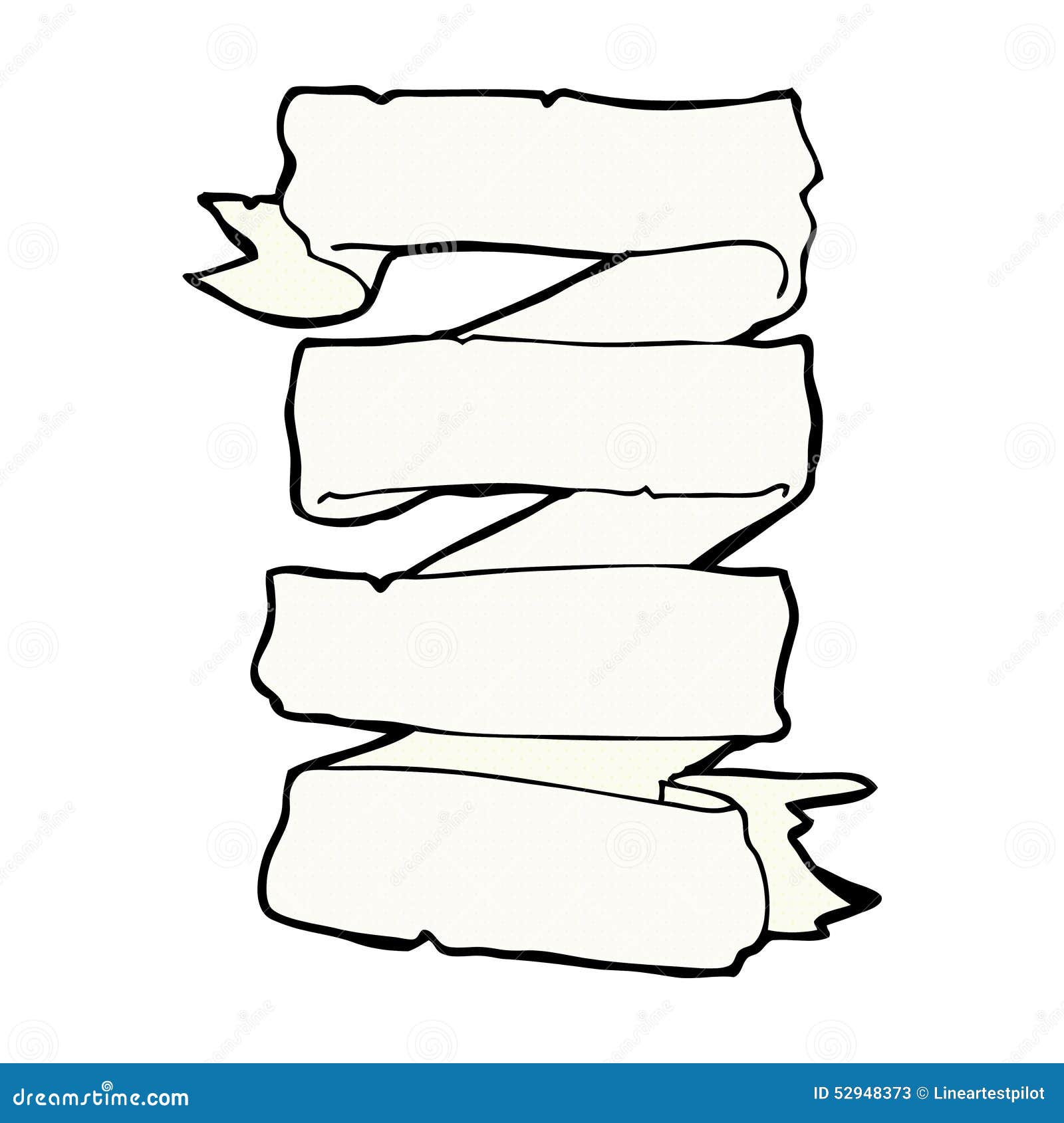 Comic Cartoon Heraldic Scroll Banner Stock Illustration - Illustration ...