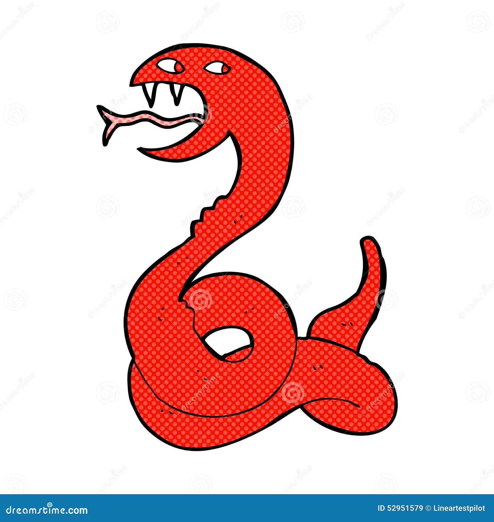 Comic Cartoon Hissing Snake Stock Illustration - Illustration of book ...