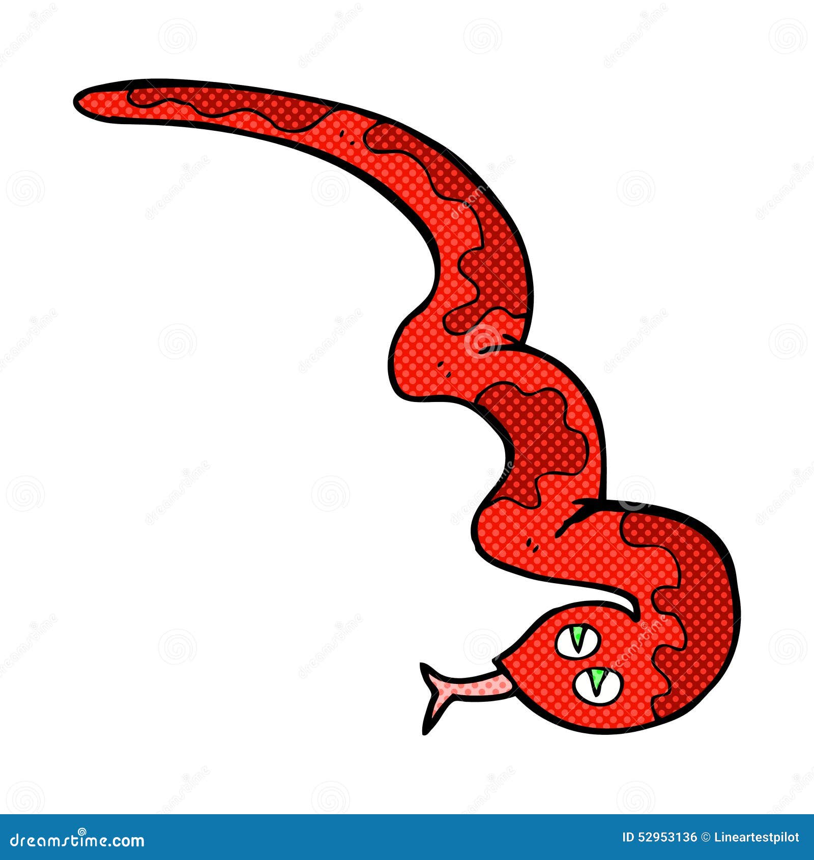 Comic Cartoon Hissing Snake Stock Illustration - Illustration of funny ...