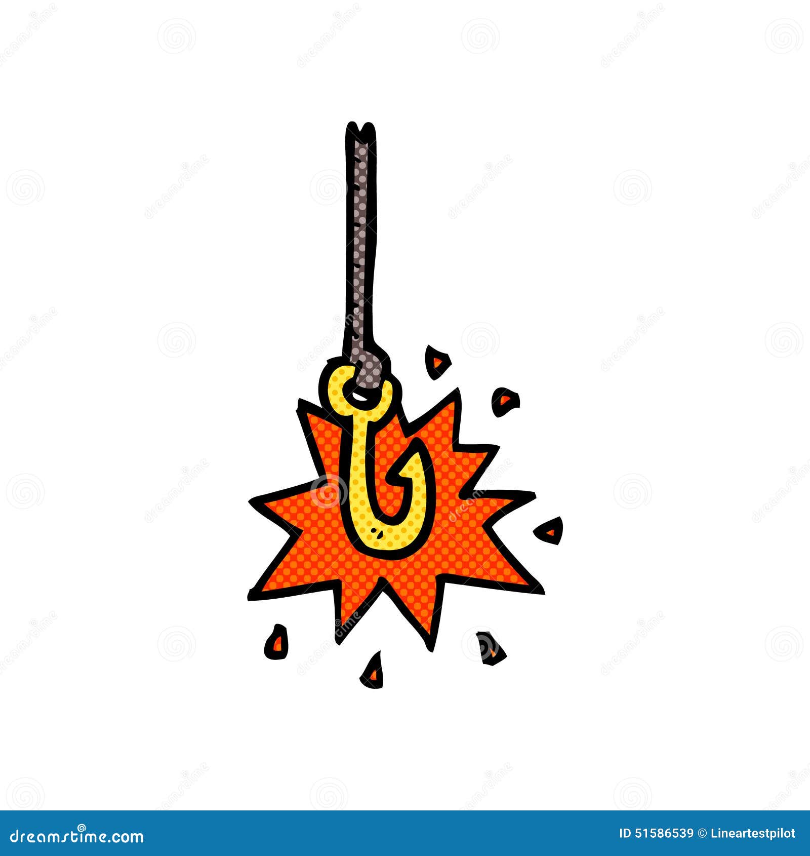 Comic cartoon hook stock illustration. Illustration of traditional ...