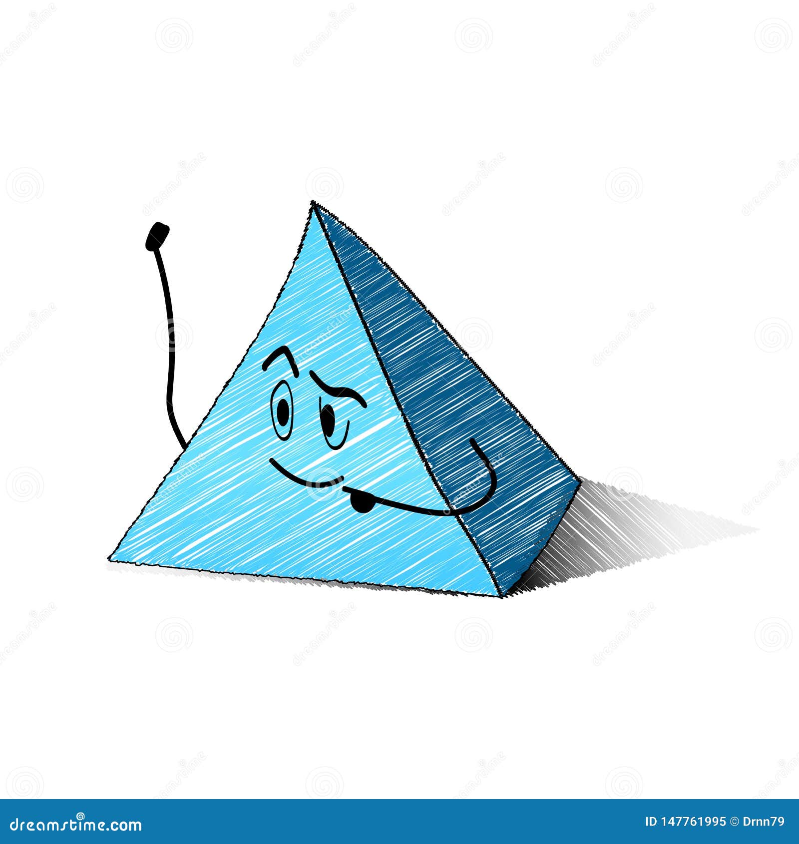 Comic Cartoon Illustration of a Pyramid with Hands Stock Vector ...