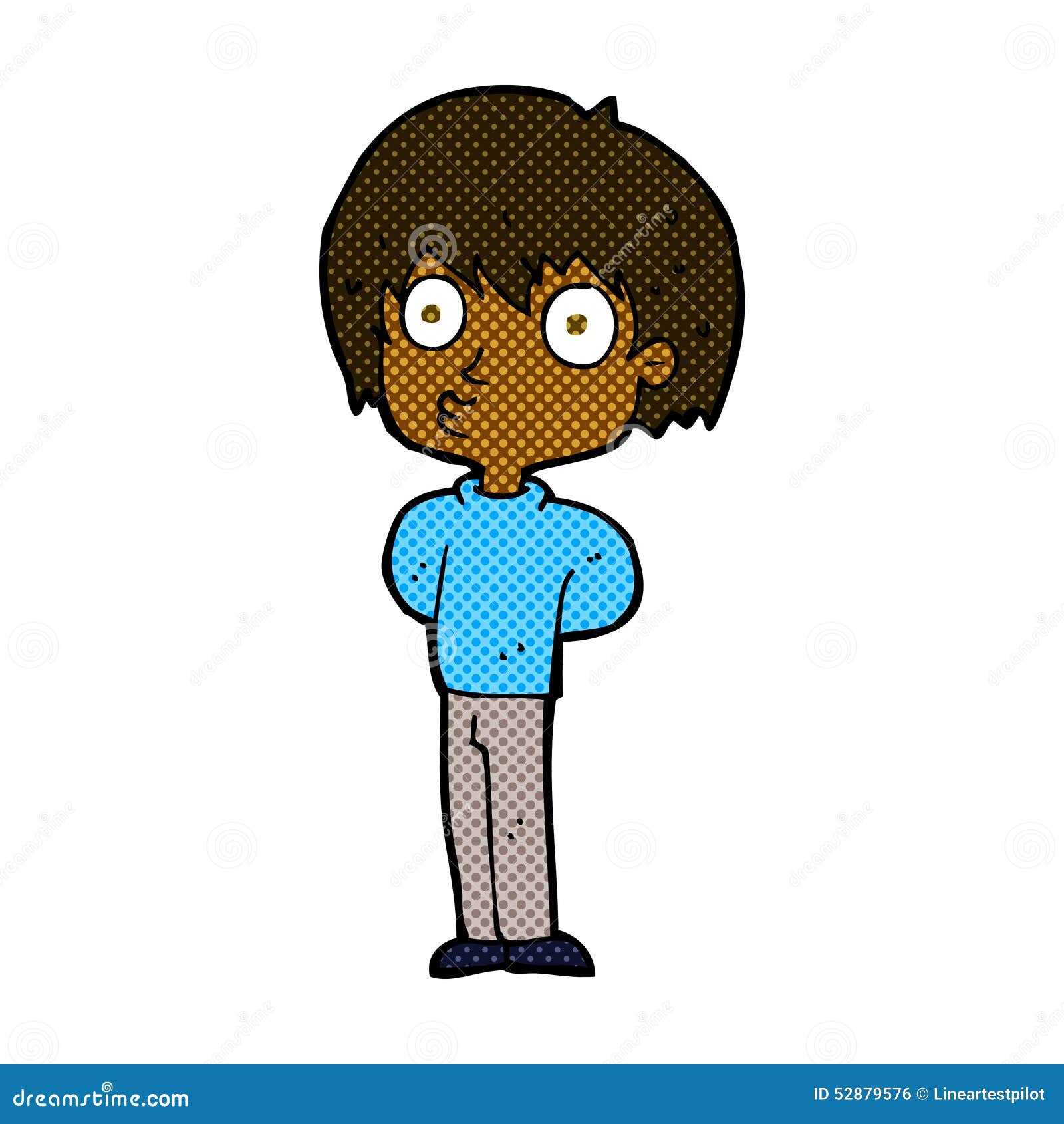 Comic Cartoon Impressed Boy Stock Illustration - Illustration of clip ...