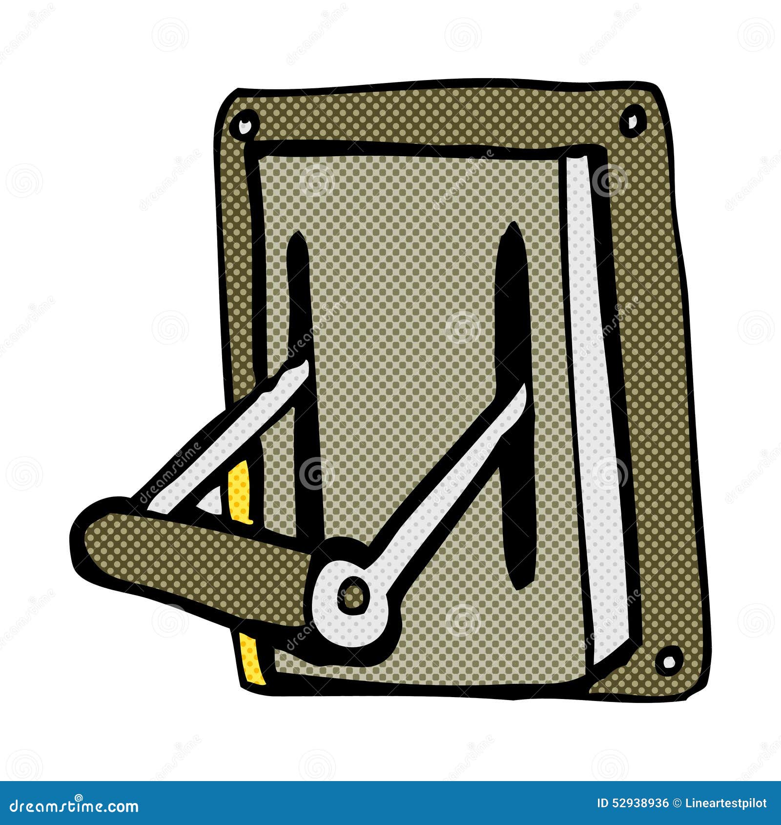 Comic Cartoon Industrial Machine Lever Stock Illustration ...