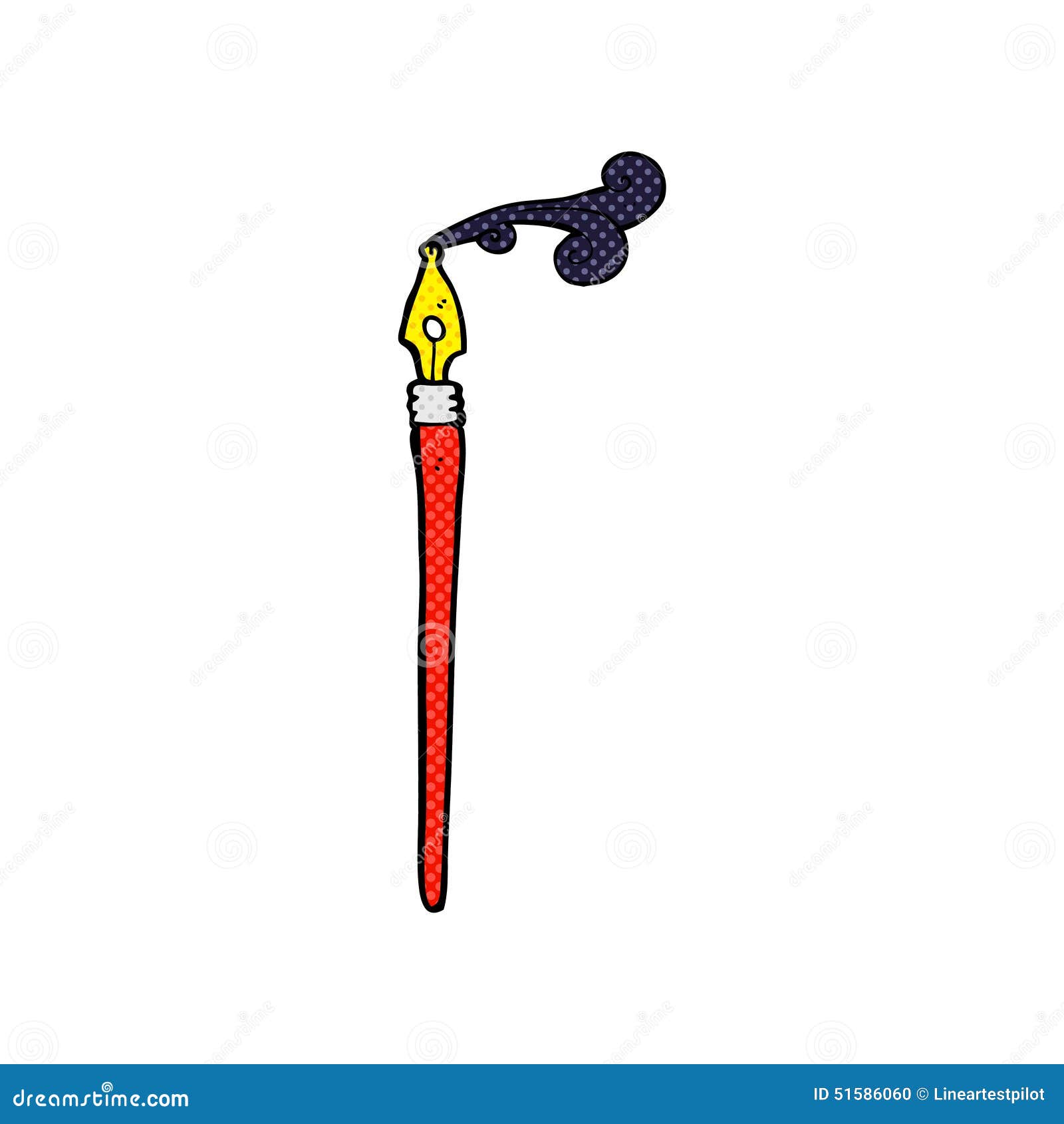 Comic cartoon ink pen stock illustration. Illustration of comic - 51586060