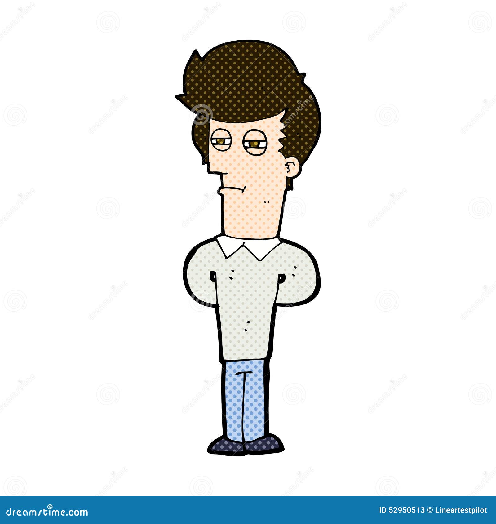 Comic cartoon jaded man stock illustration. Illustration of funny ...