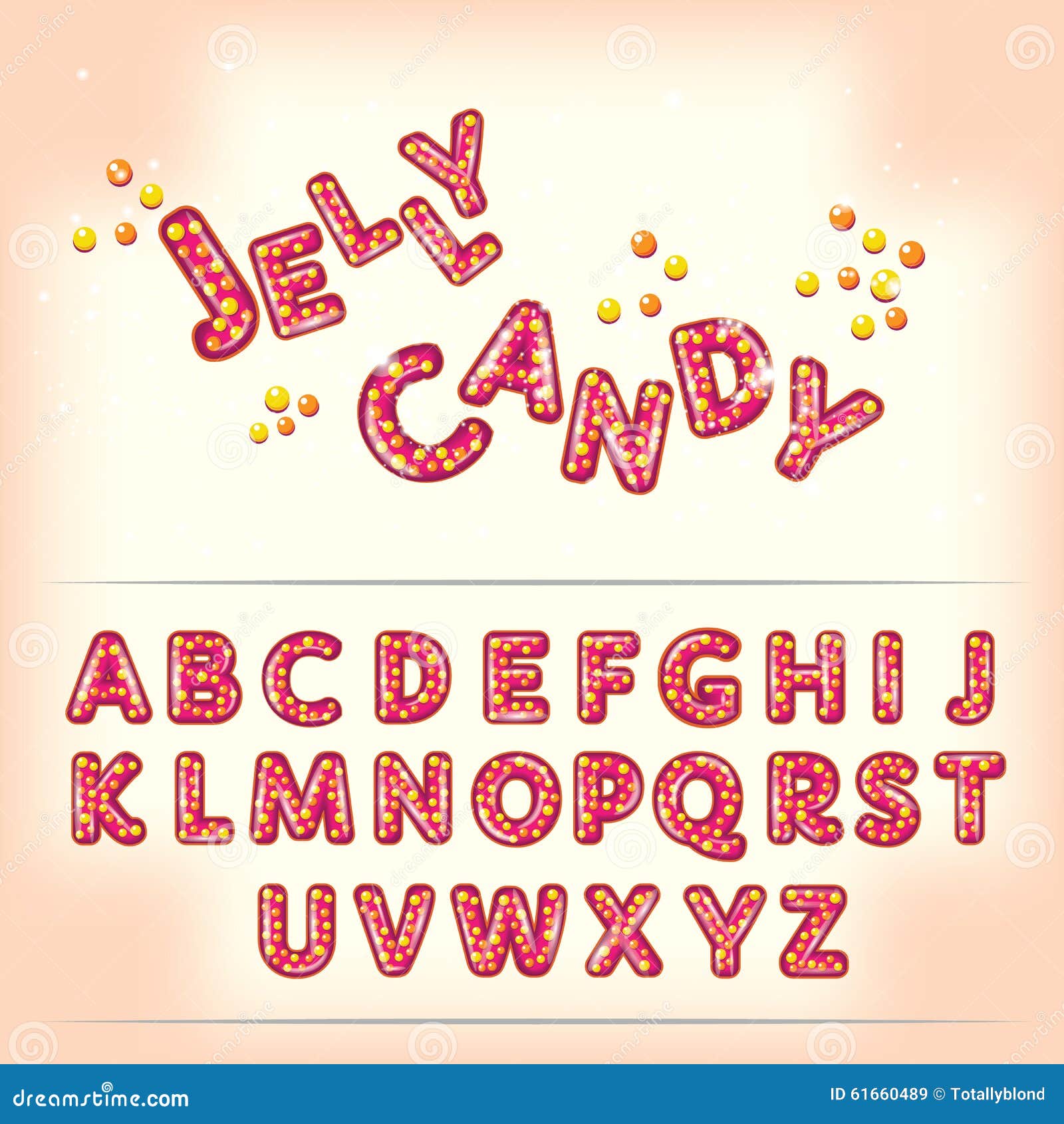 Comic Cartoon Jelly Candy Style Alphabet Stock Vector - Illustration of ...
