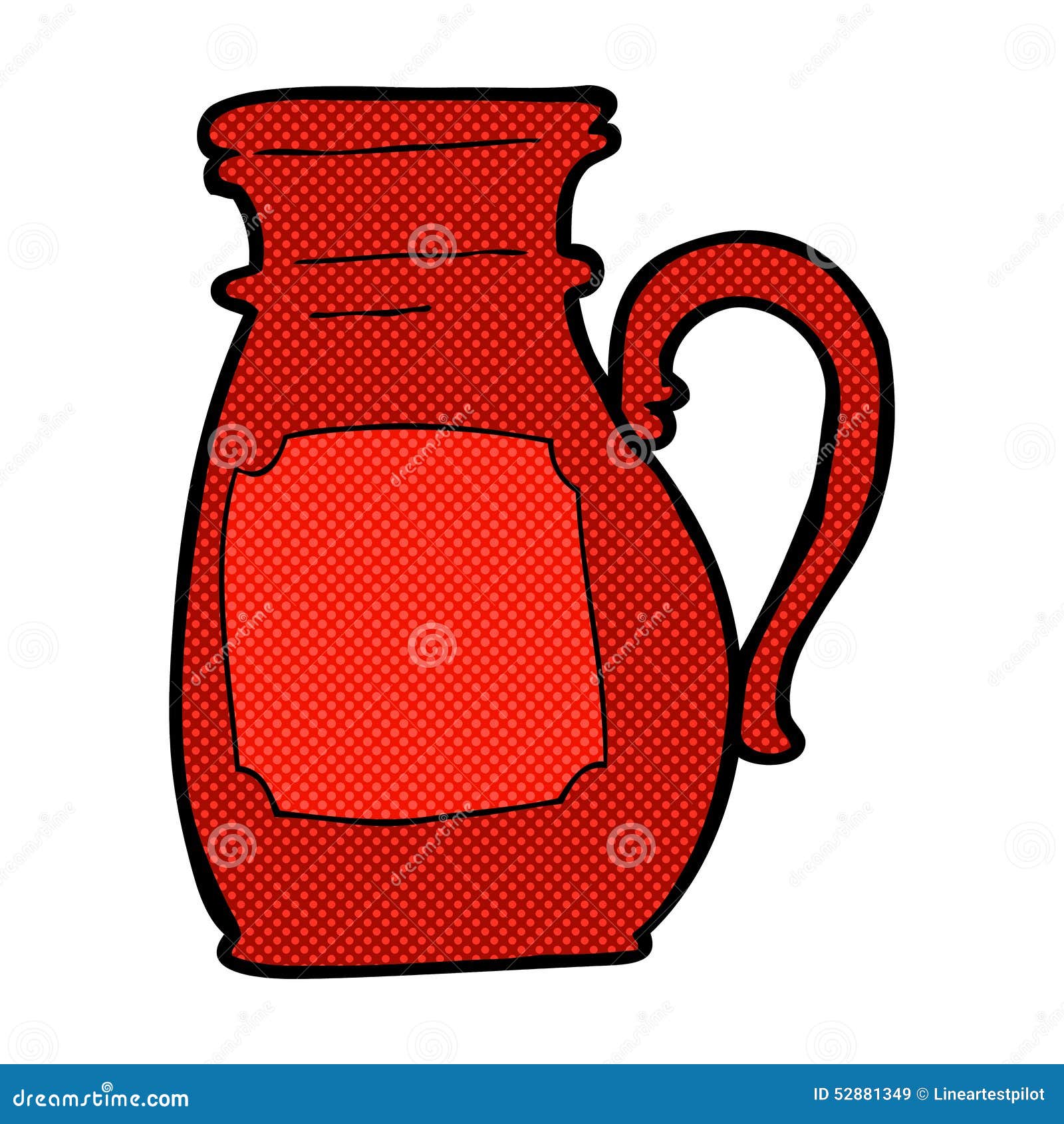Comic cartoon jug stock illustration. Illustration of print - 52881349