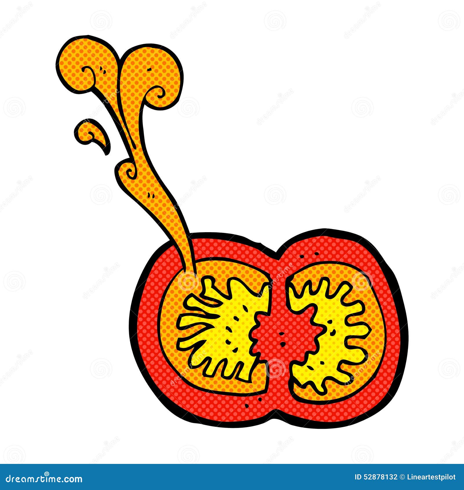 Comic cartoon juicy tomato stock illustration. Illustration of comic ...