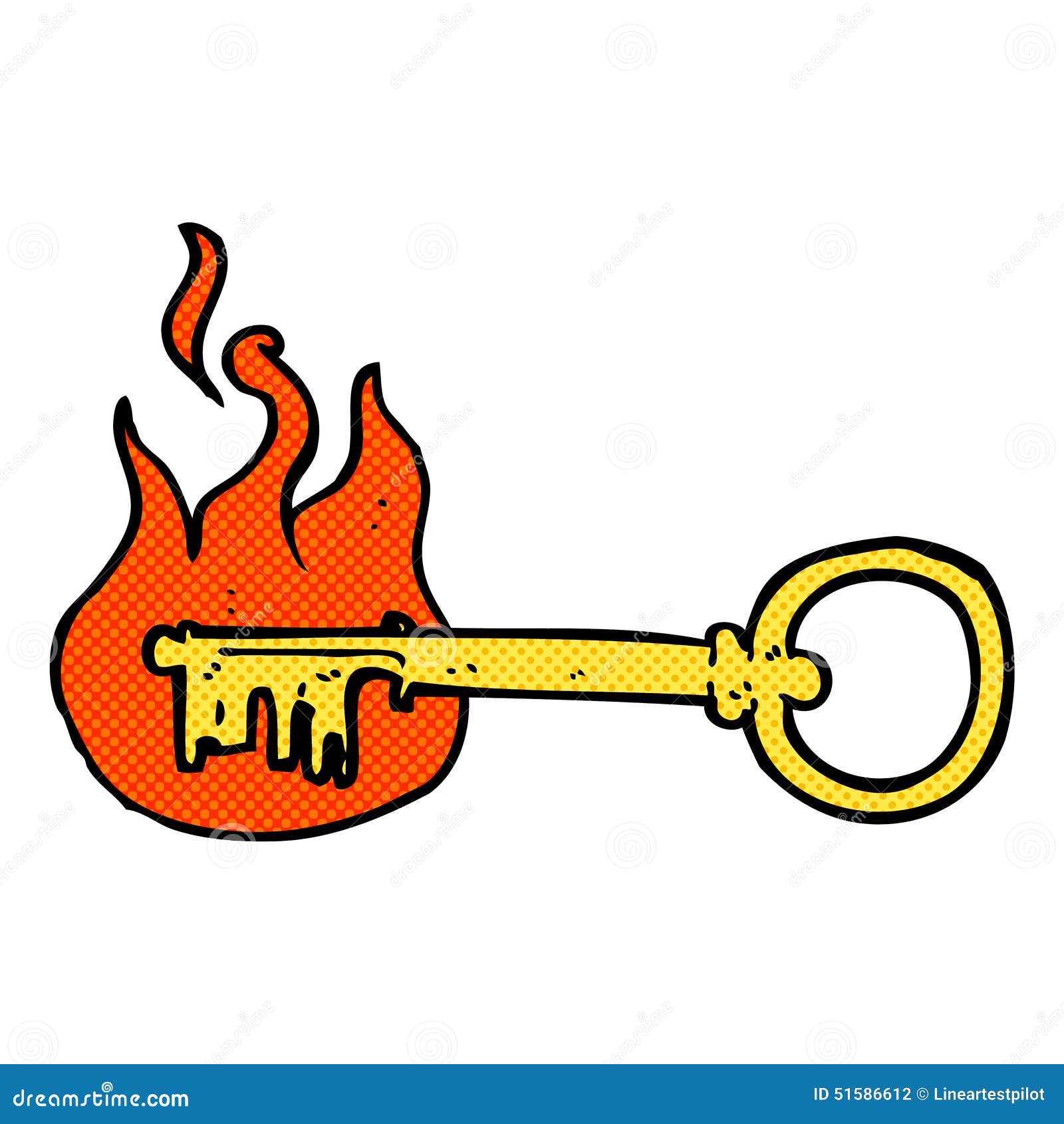 Comic cartoon key stock illustration. Illustration of style - 51586612