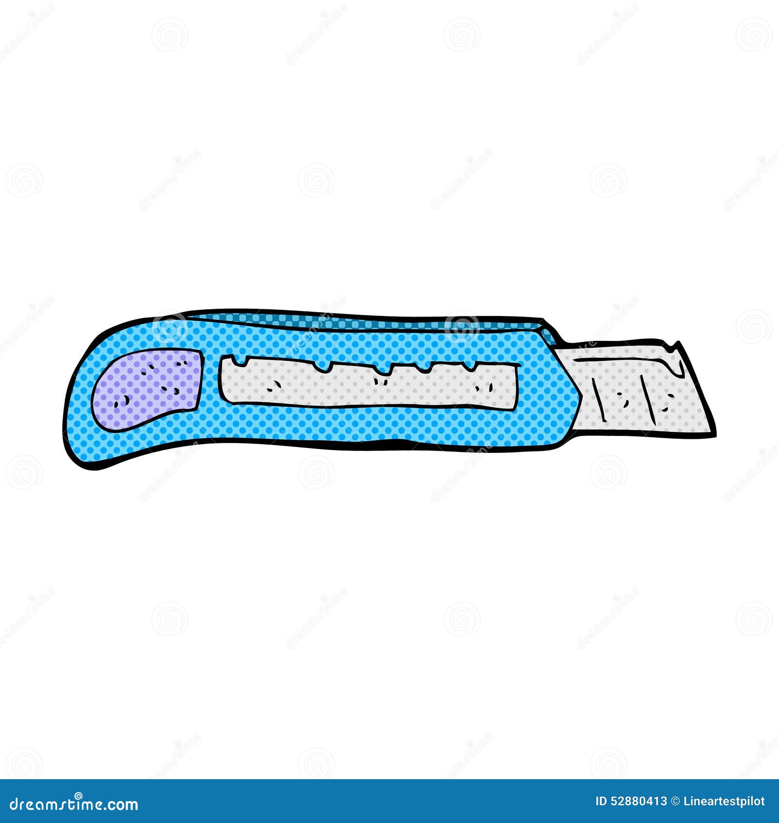 Comic Art Knife Illustration On White Background Royalty-Free Cartoon ...