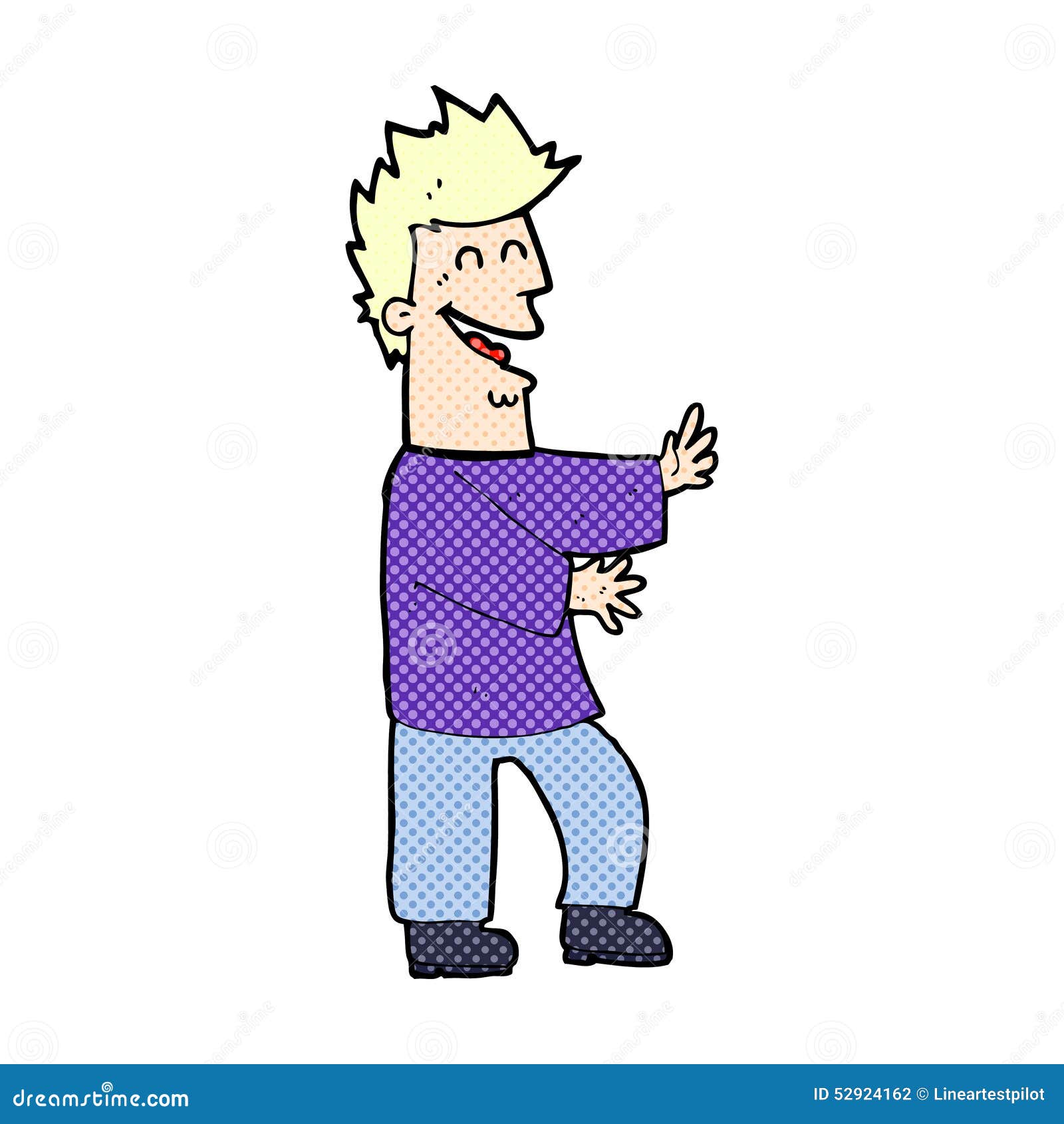 Comic cartoon laughing man stock illustration. Illustration of simple ...