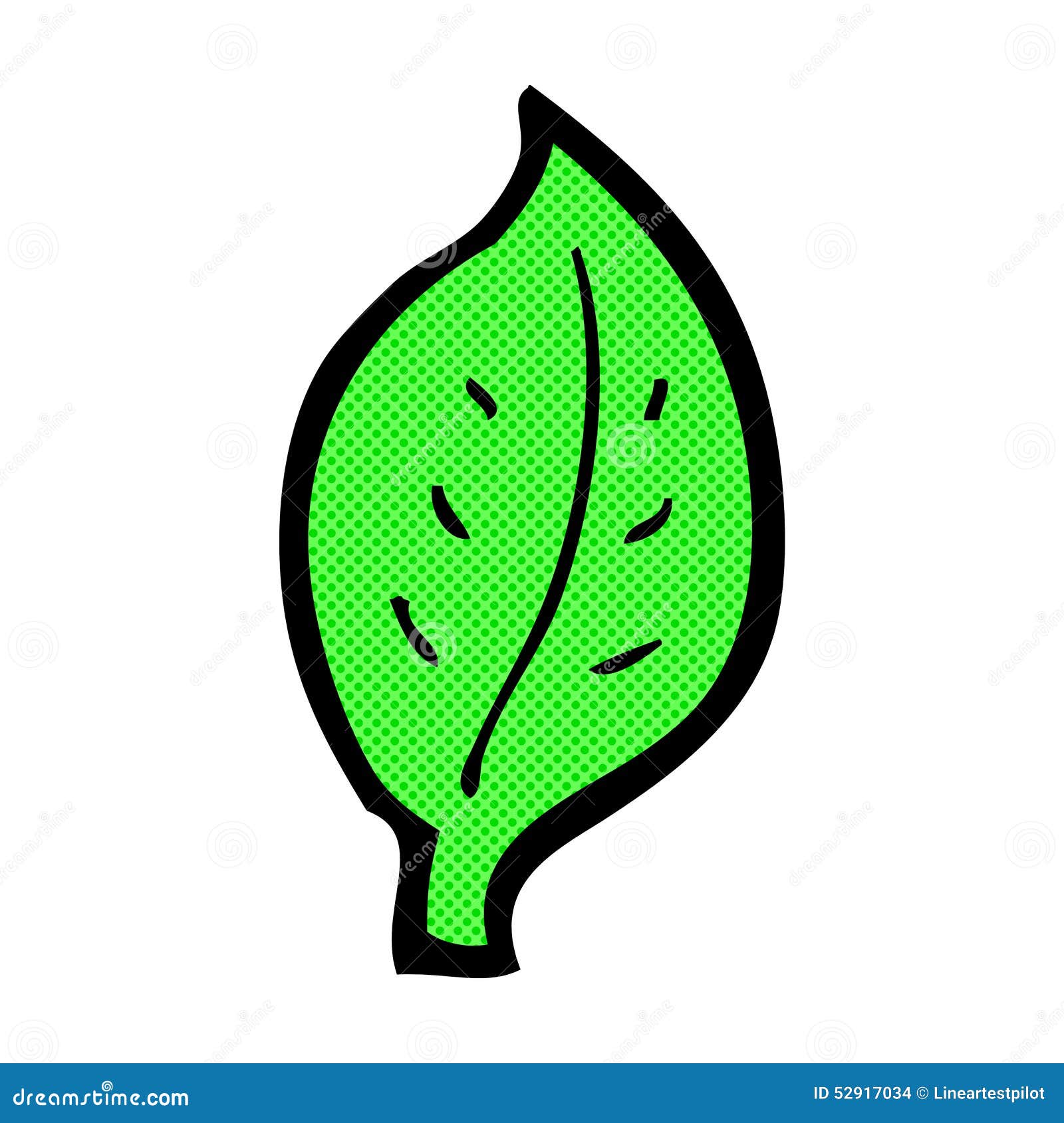 Comic cartoon leaf stock illustration. Illustration of sign - 52917034